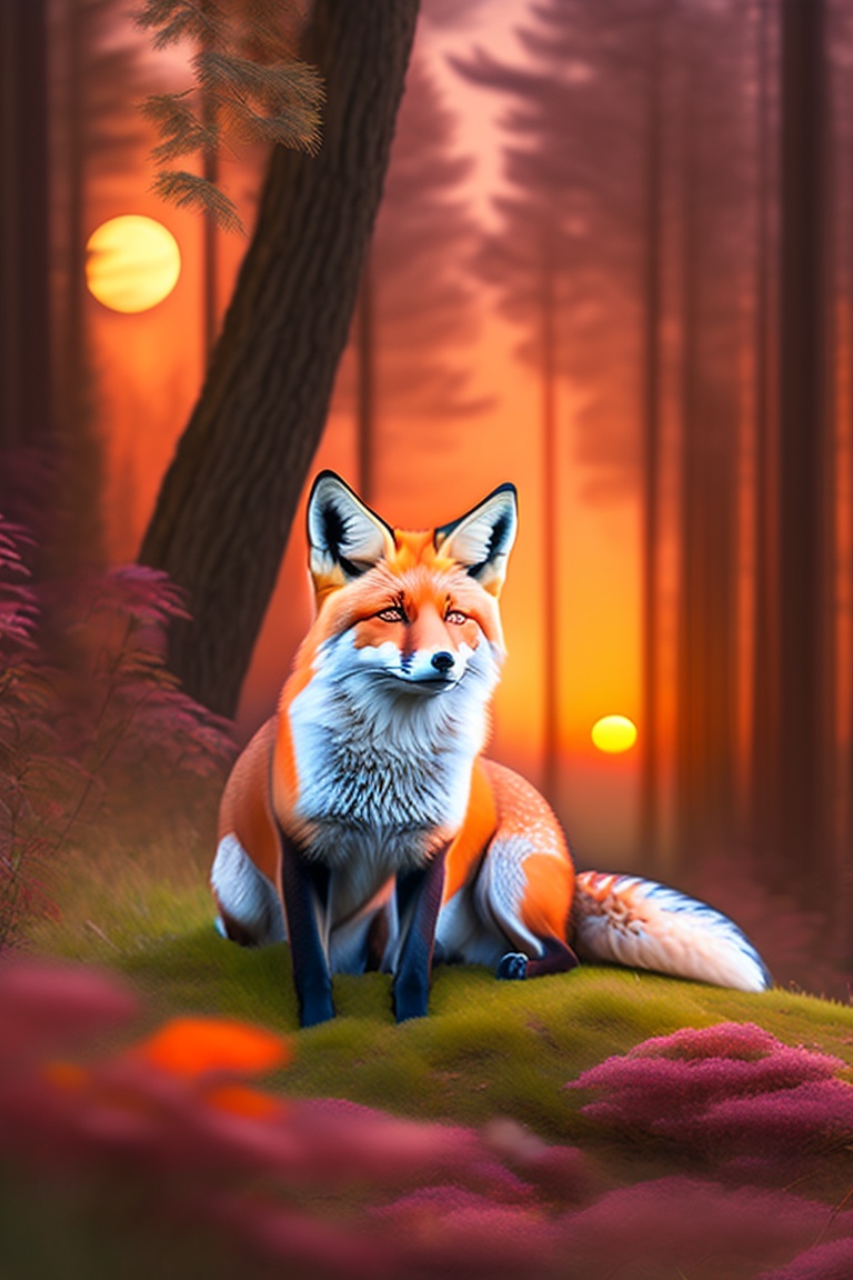 Lexica - The fox is a red fox, and it is about the size of a small dog ...