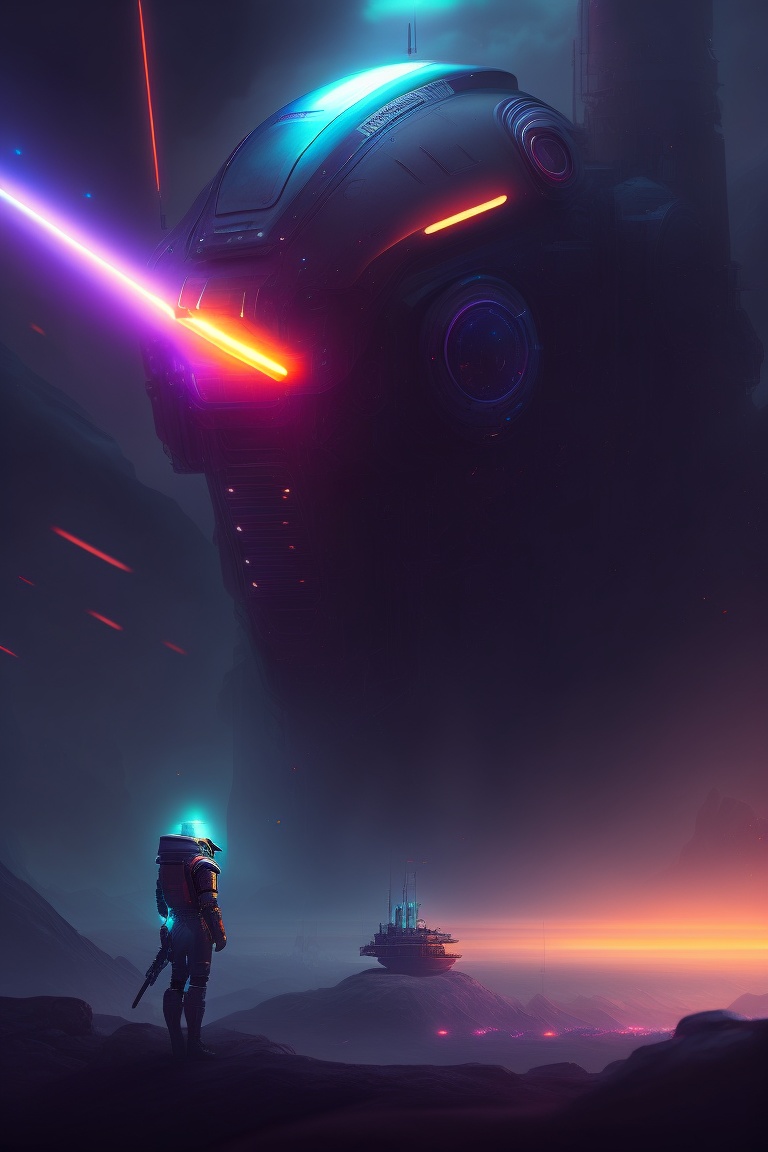 Lexica - Futuristic world where robots rule all the people, dark theme ...