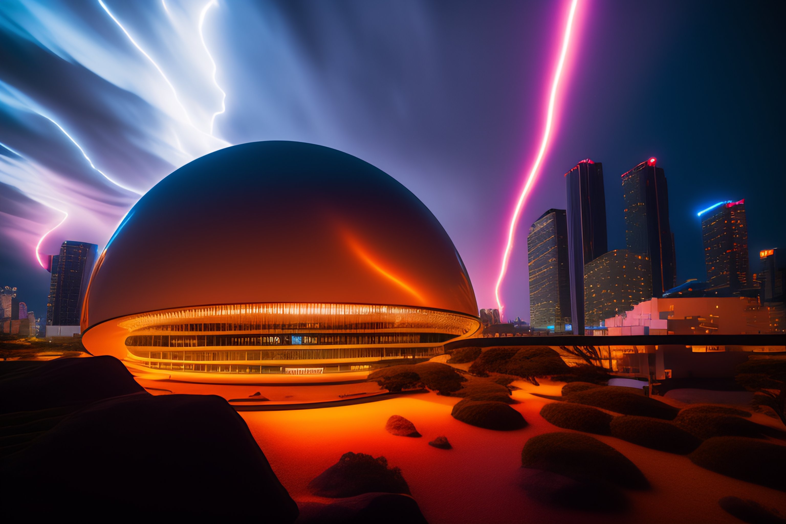 Lexica - Tribe of thunder lizards wrecking tokyo with beams of energy ...