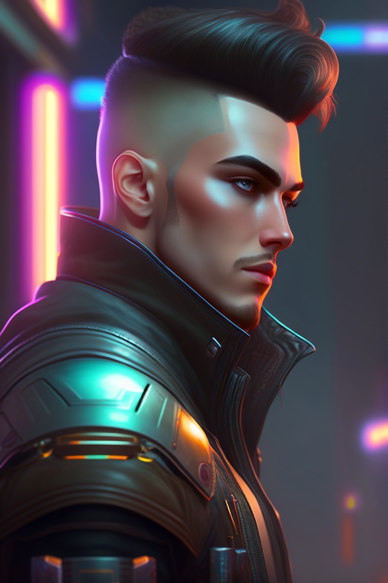 Lexica - Cyberpunk lock, reyalastic male full hd