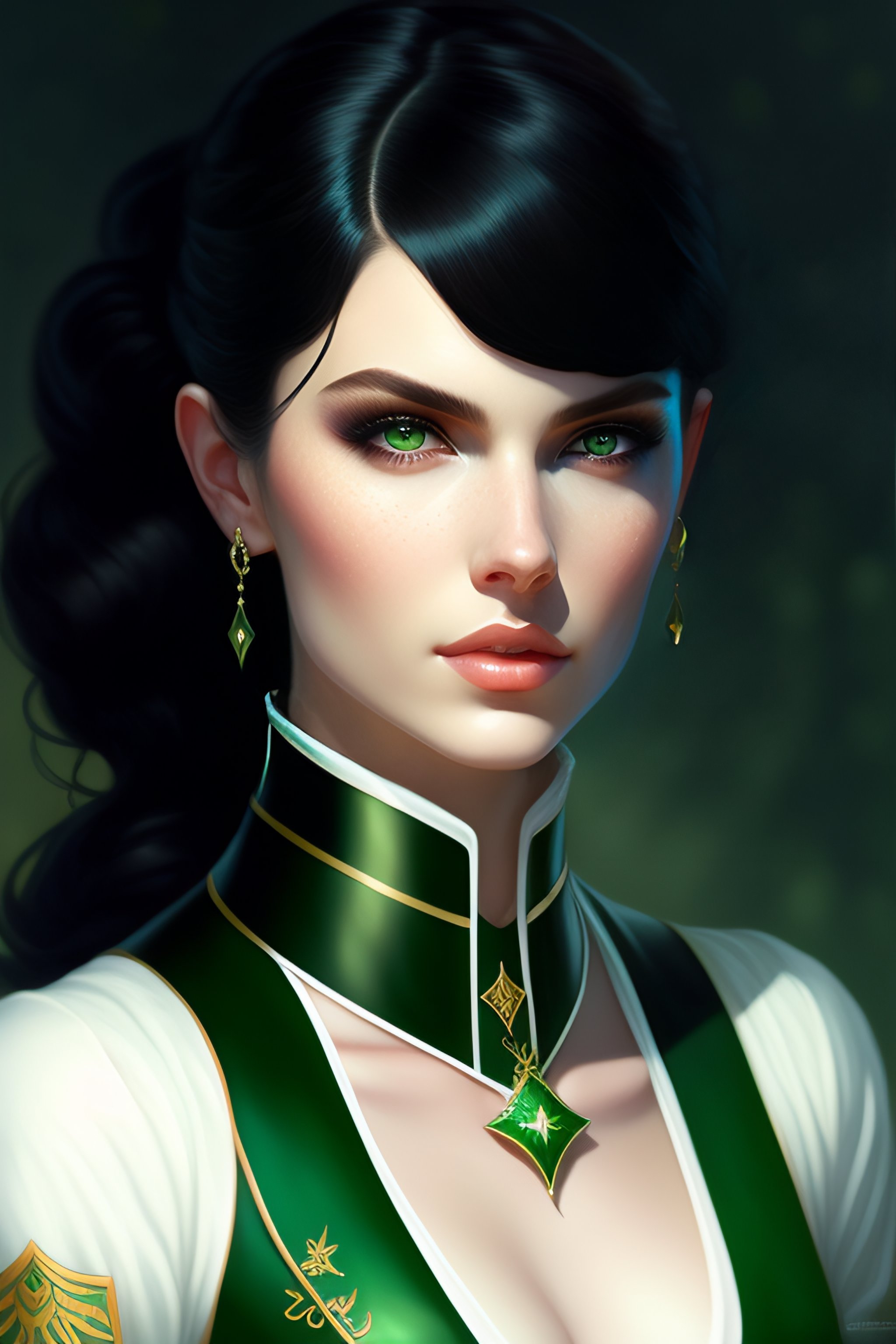 Pale White Skin Black Hair
