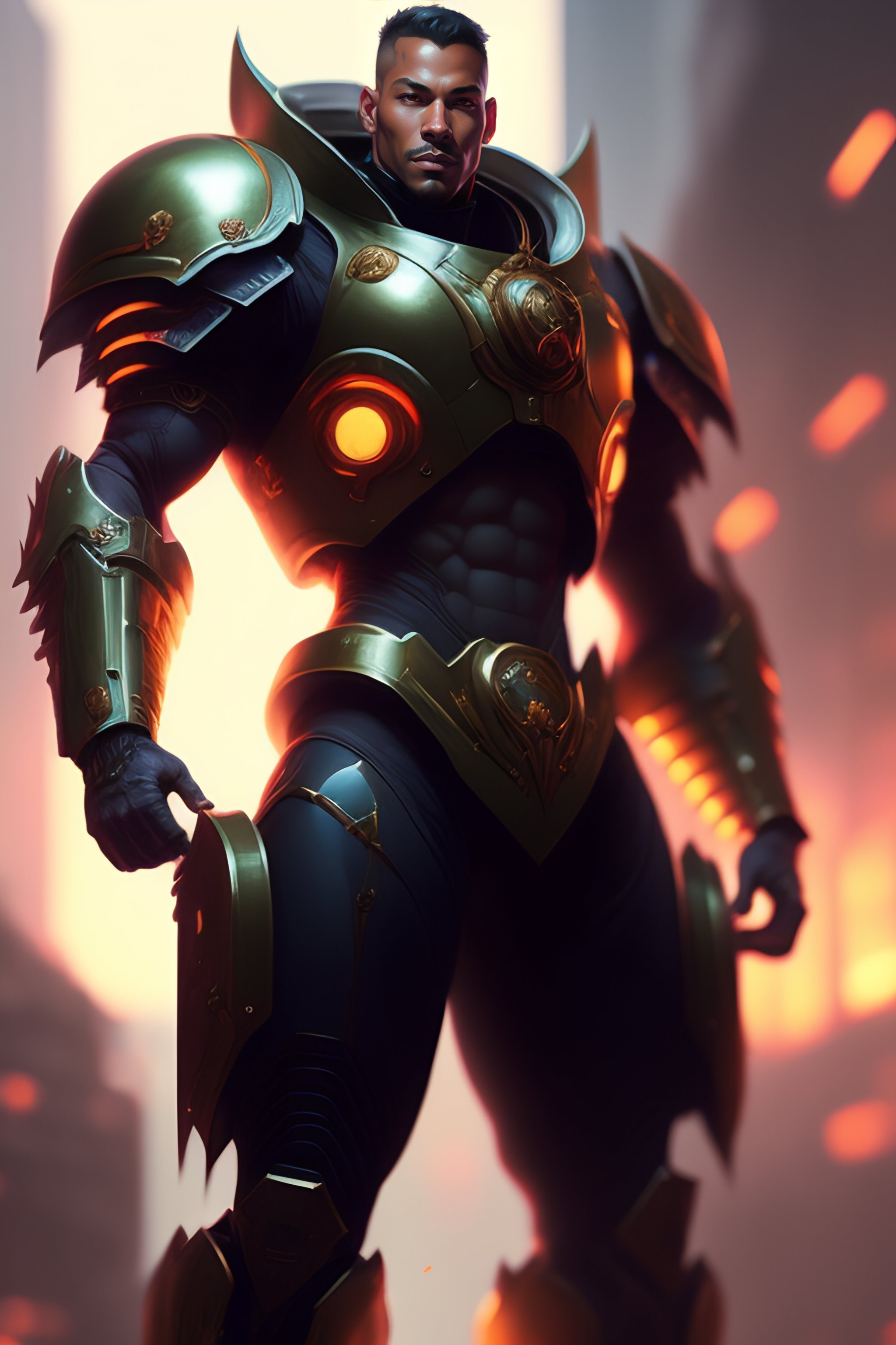 Lexica - Male Cyborg, warhammer 40k, full body shot, Horror, Claw Hands ...