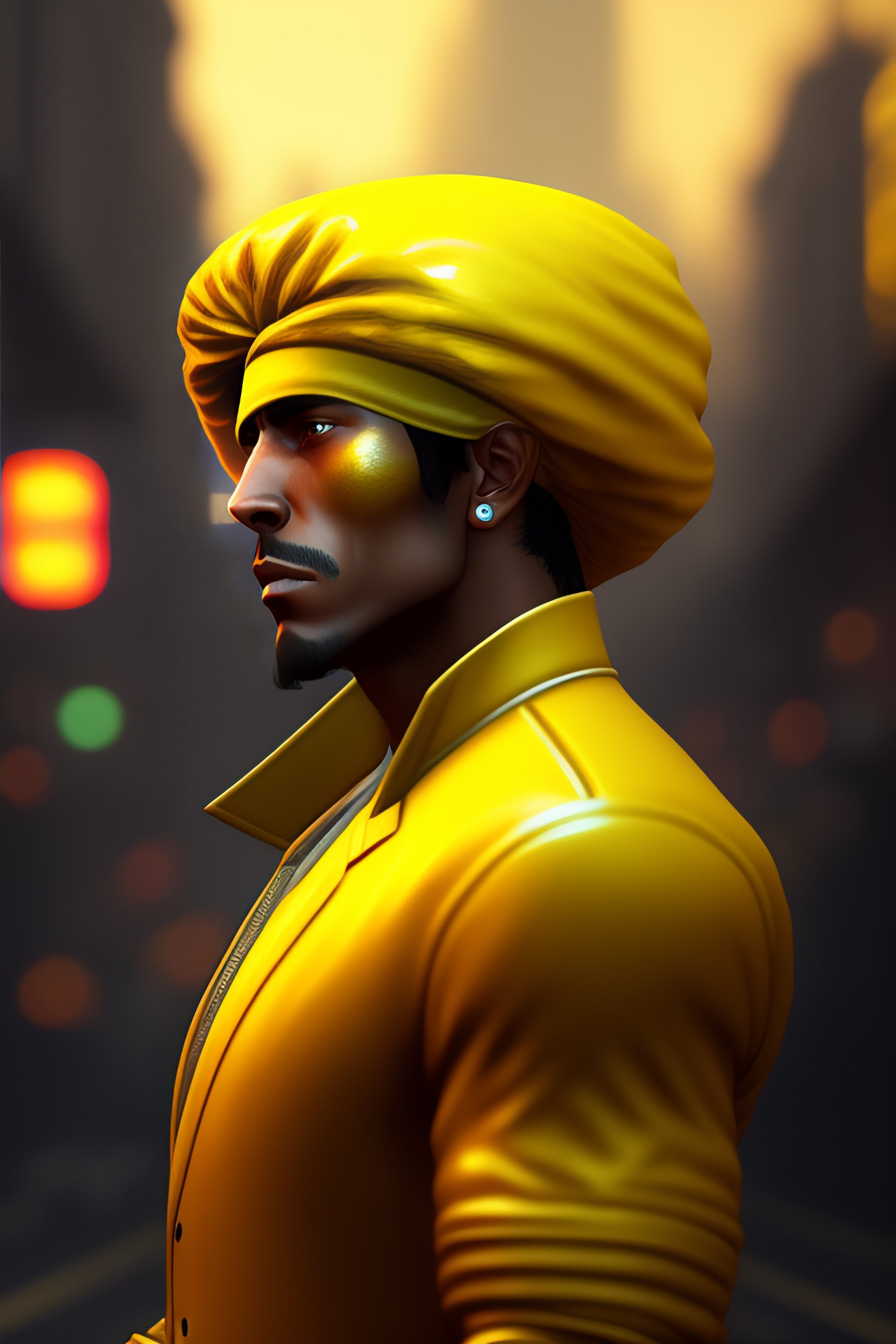 Lexica - Yellow haze man character in the game population one