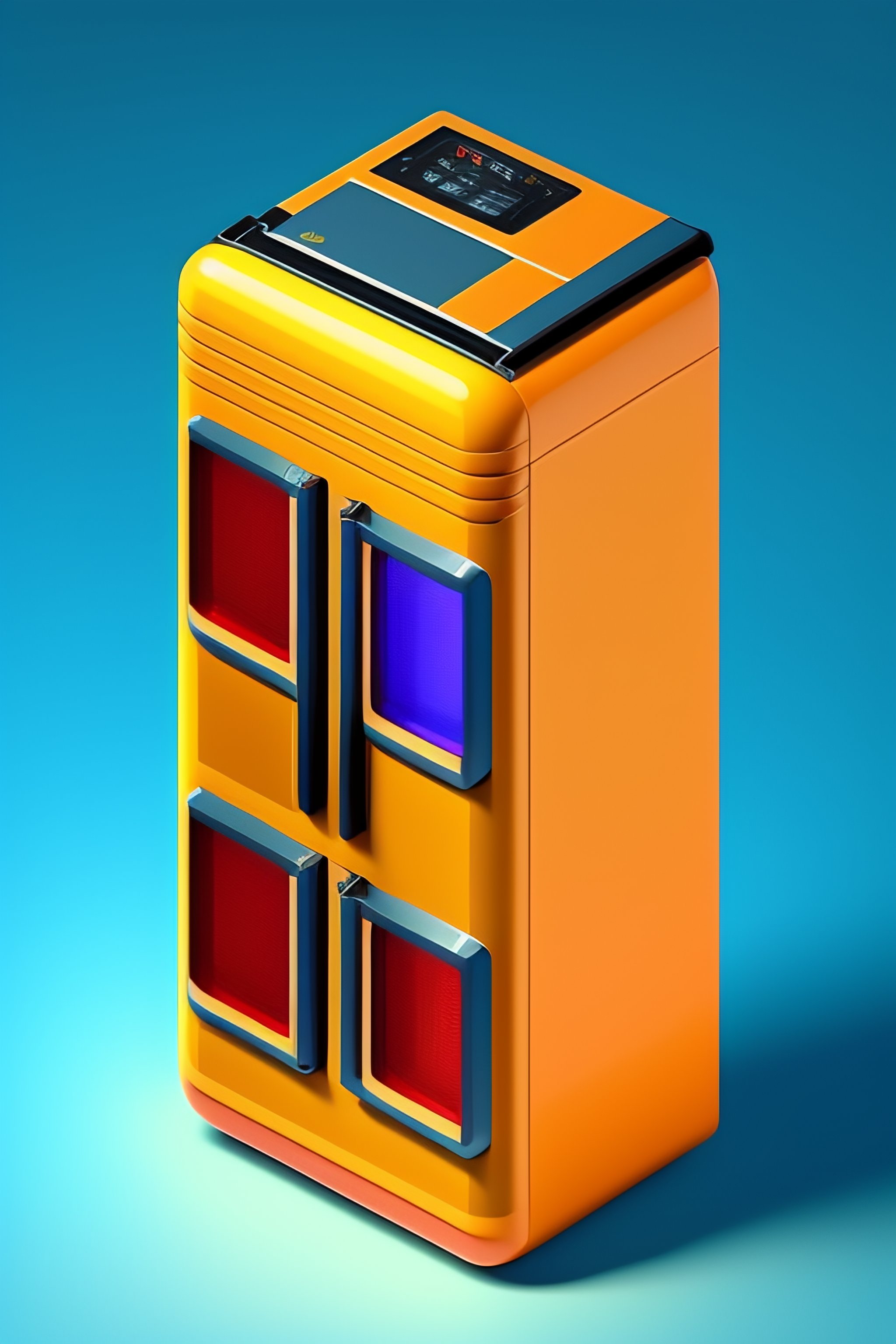 Lexica - Refrigerator isometric pixel art. like a type of digital art ...