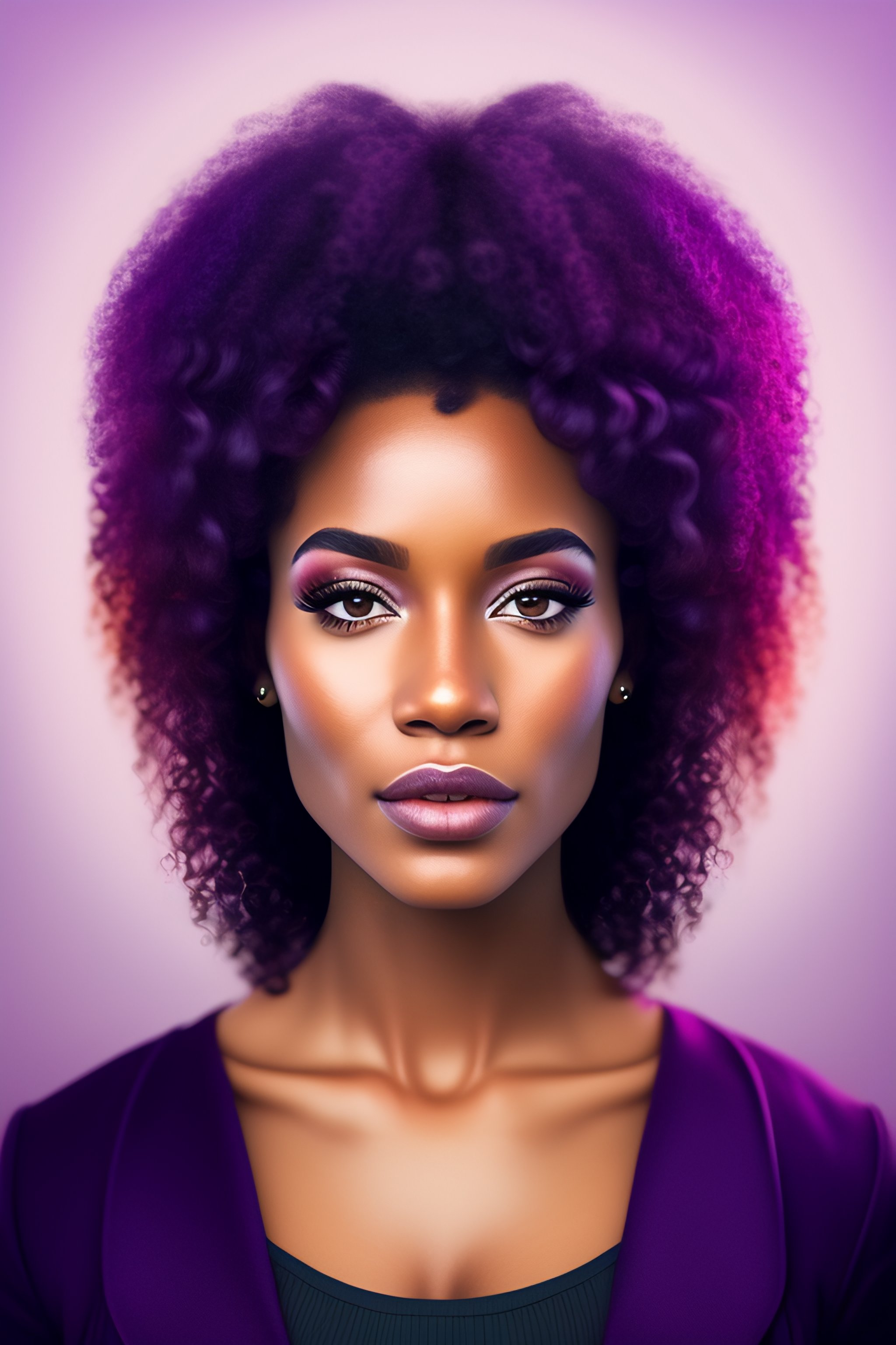 Lexica - Woman avatar for chatbot , style realistic, background purple ...