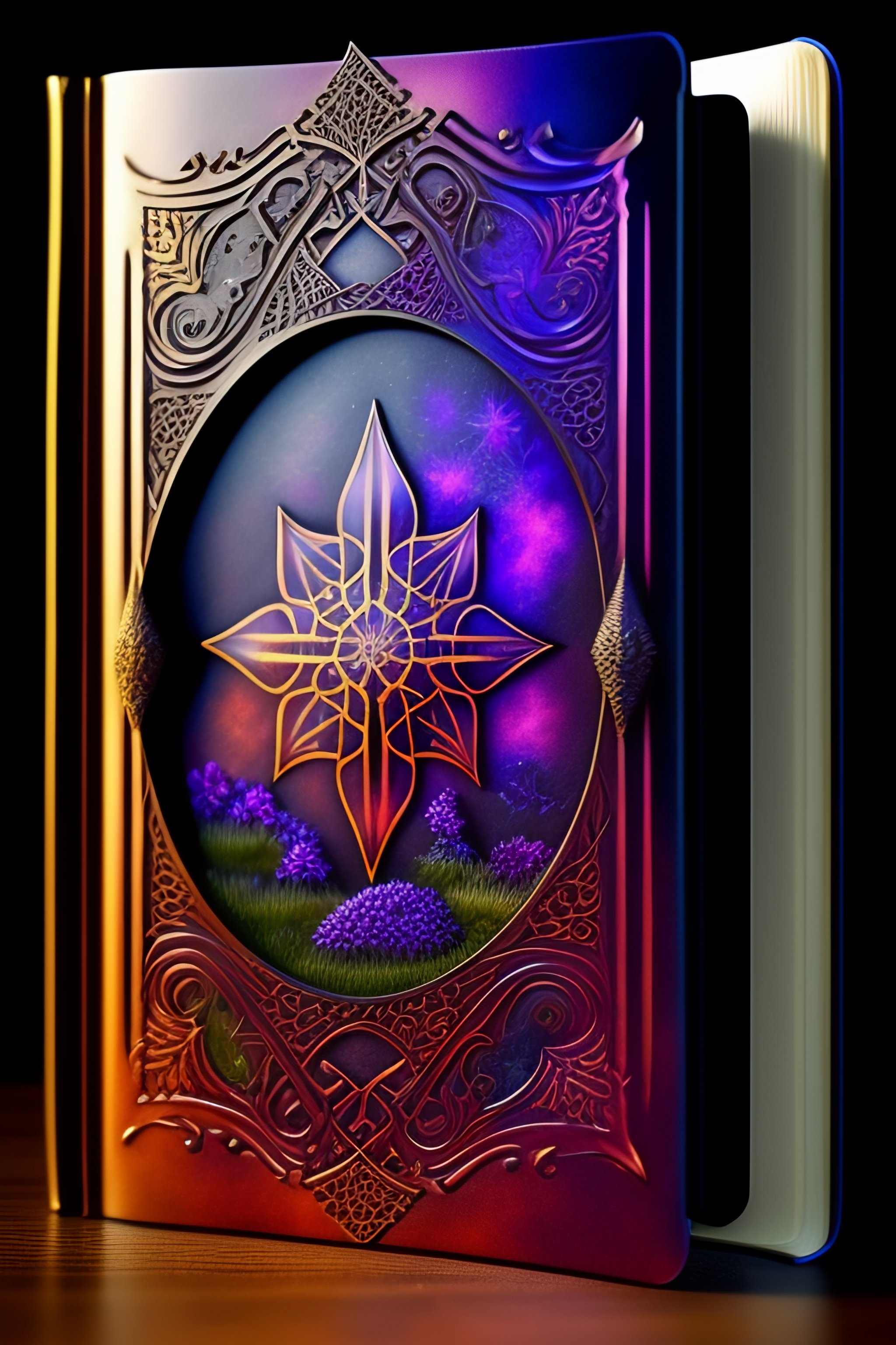 Lexica - Front view, Generate an image of a Book of Shadows themed ...