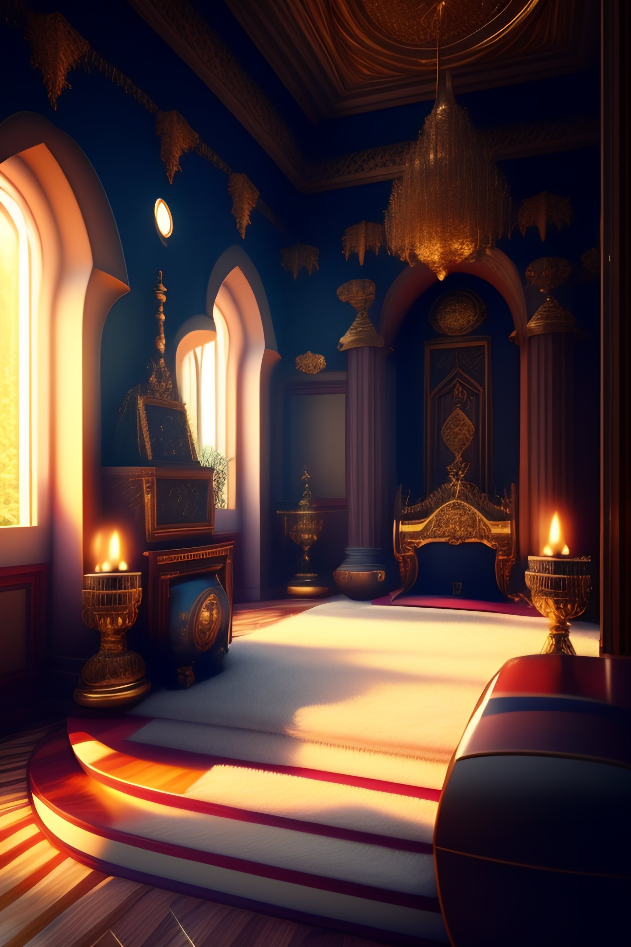 Lexica A Photo Of A Luxurious Room In A Fantasy Castle