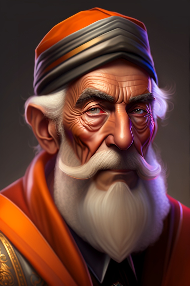 Lexica - Portrait of a hyperrealistic image of a very old man, many ...
