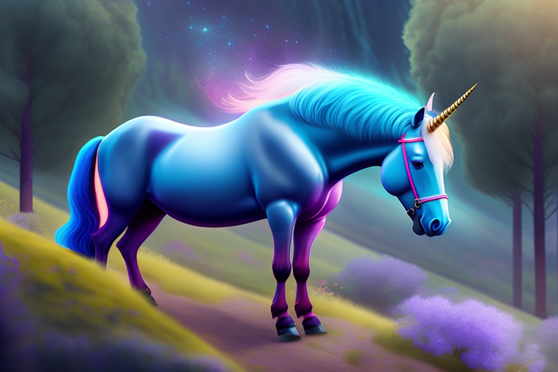 Lexica - Once upon a time, in a magical land called Enchanted Meadows, there lived a unicorn ...