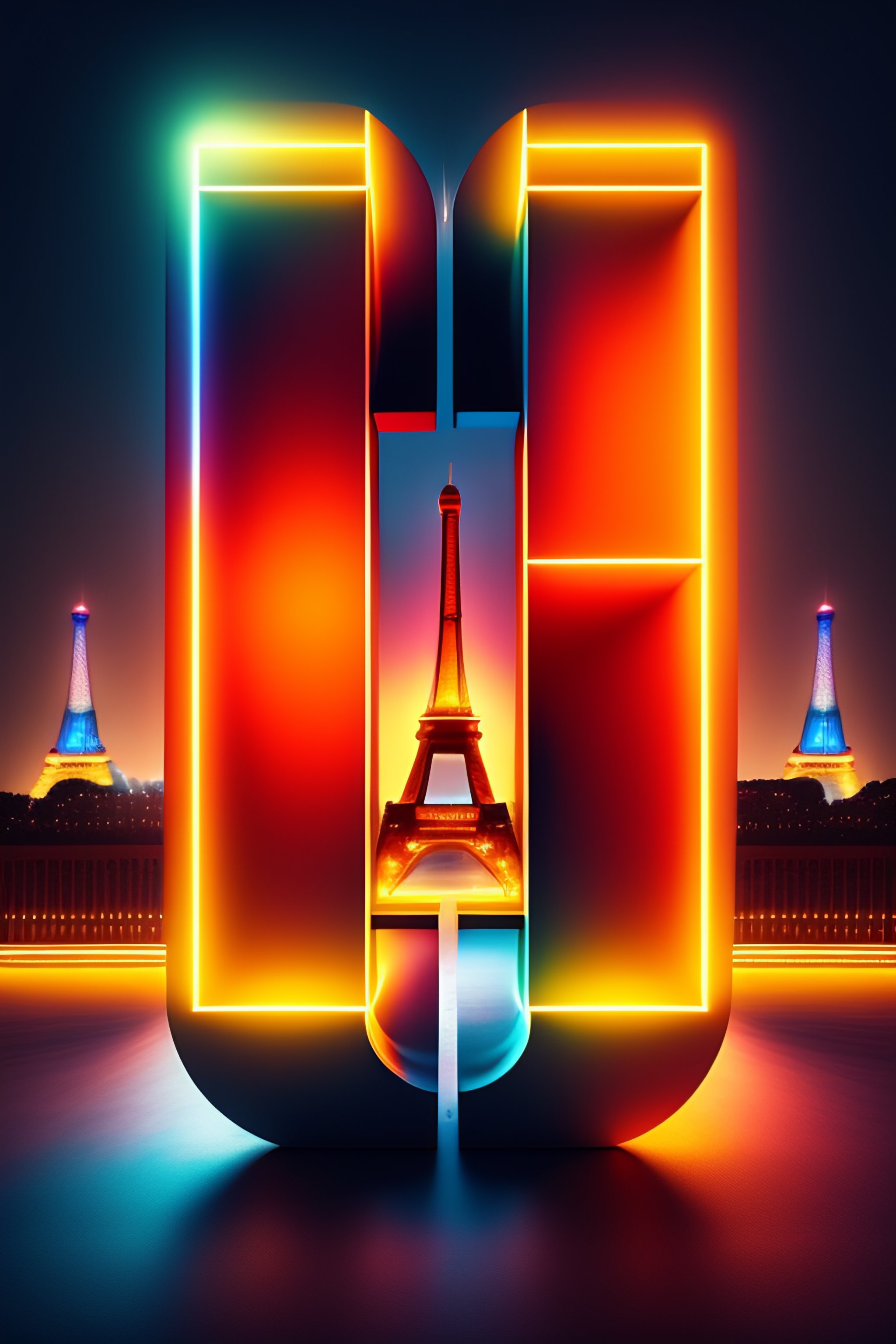 Lexica - “2023 3D letters extruded wearing on paris city a character ...
