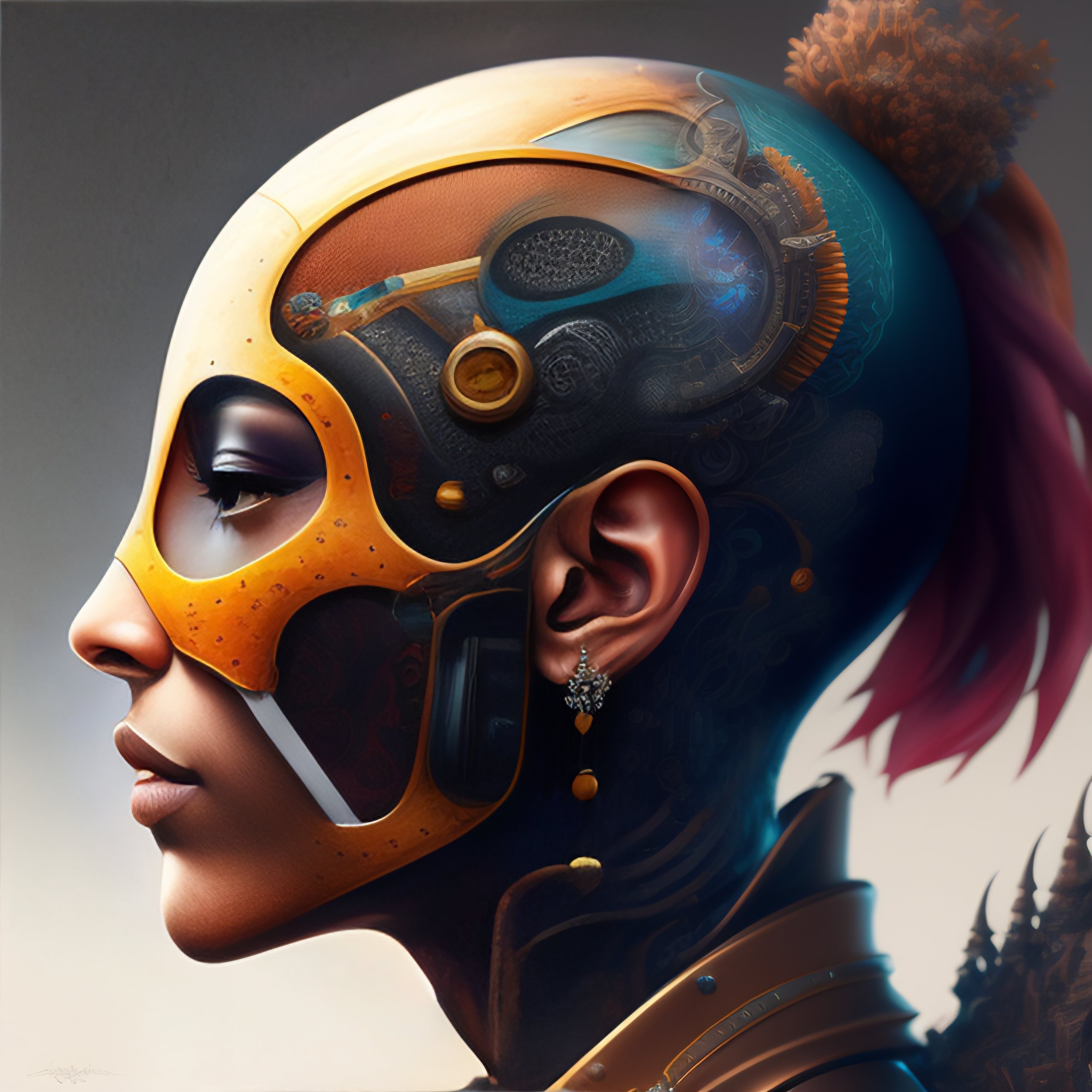 Lexica - The anatomy of a zoombie head made of computer part, an ...