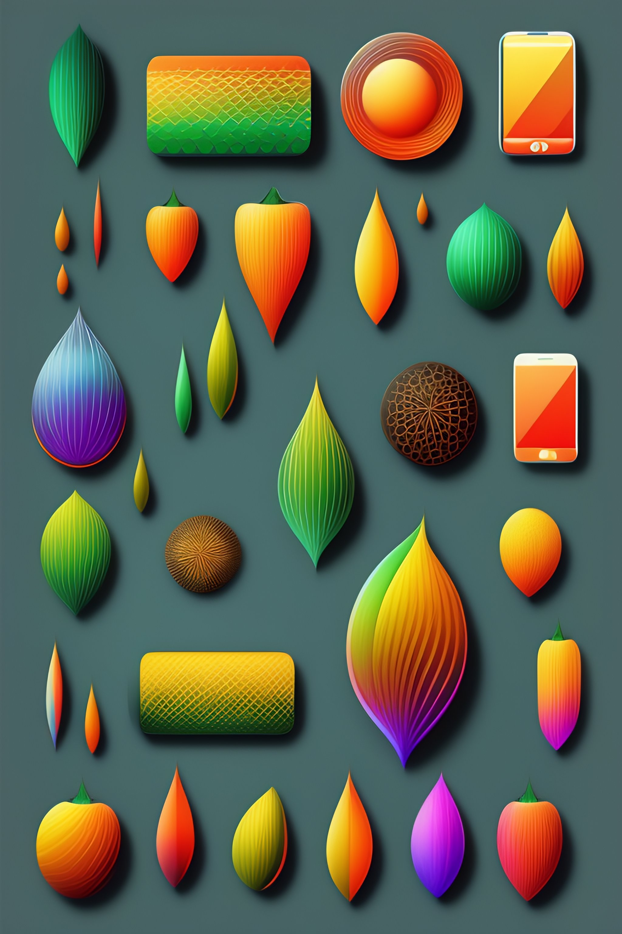 Lexica - Gradient background for mobile app, vector graphics,