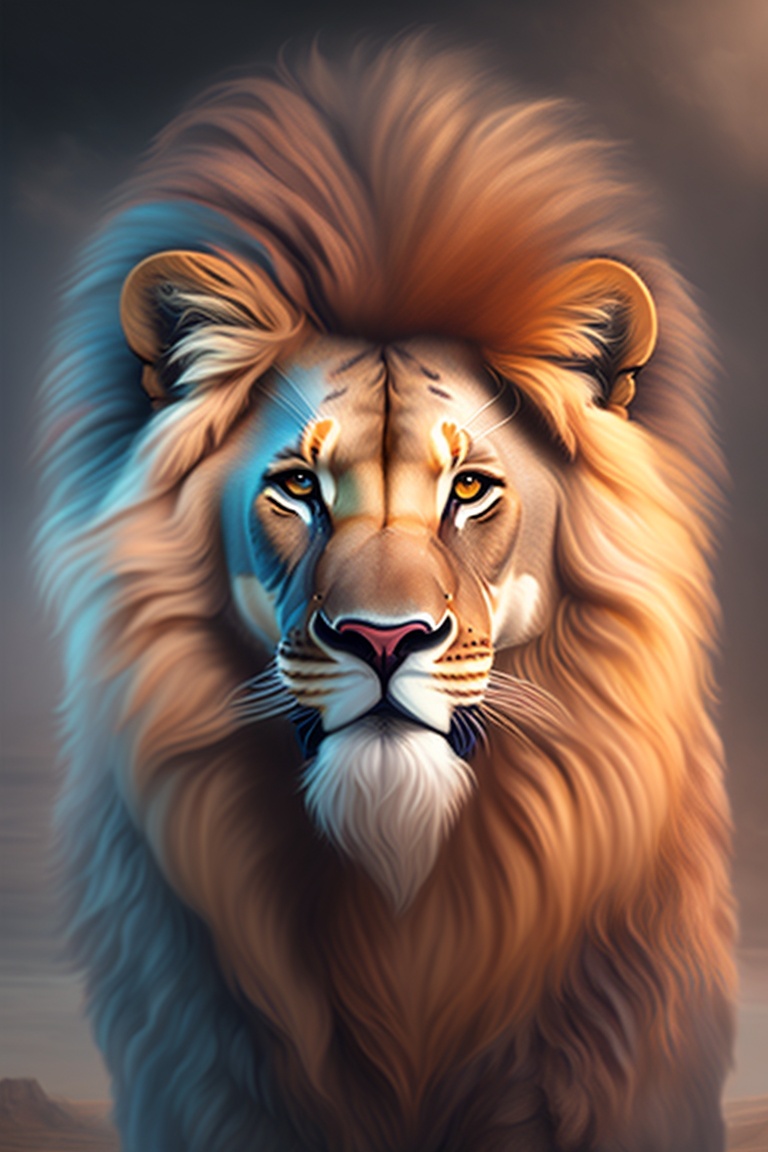 Lexica - Creates an avatar of a lion that will serve my customers,