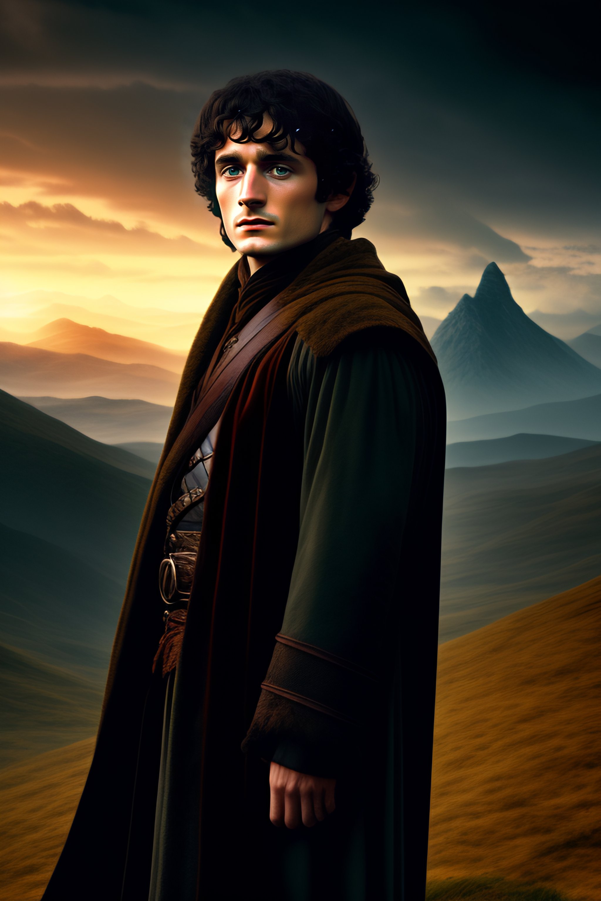 Lexica - Frodo baggins in lord of the rings, in 80s style dark mythical ...