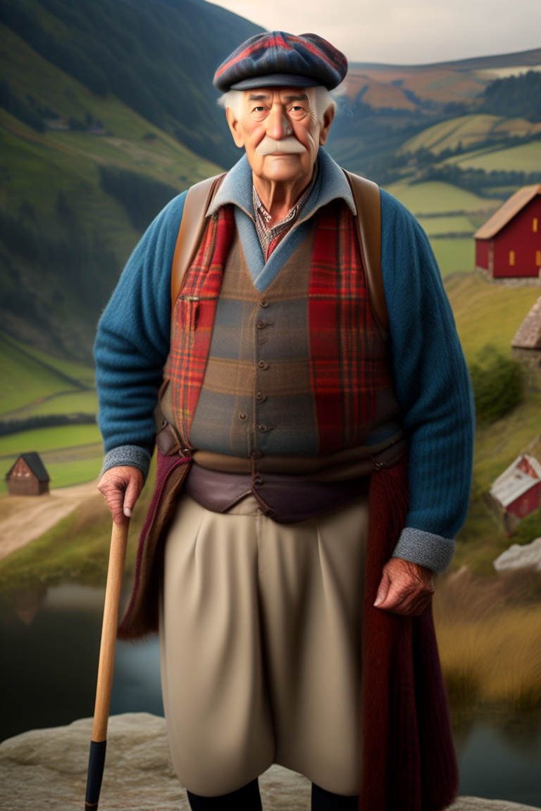 Lexica - An ultrarealistic photo of an old village mayor, with a little ...