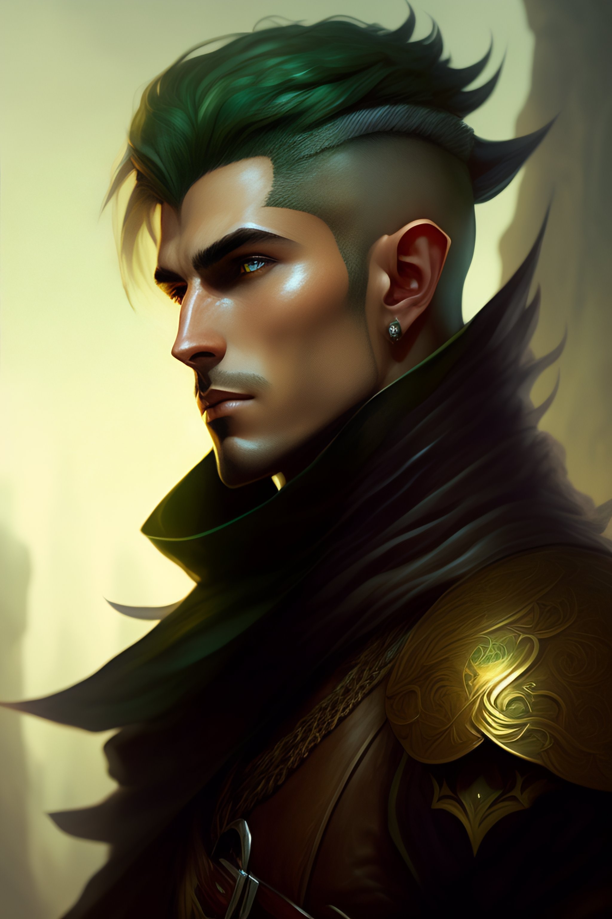 Lexica - Portrait of a beautiful fit young elf male rogue, with fluent ...