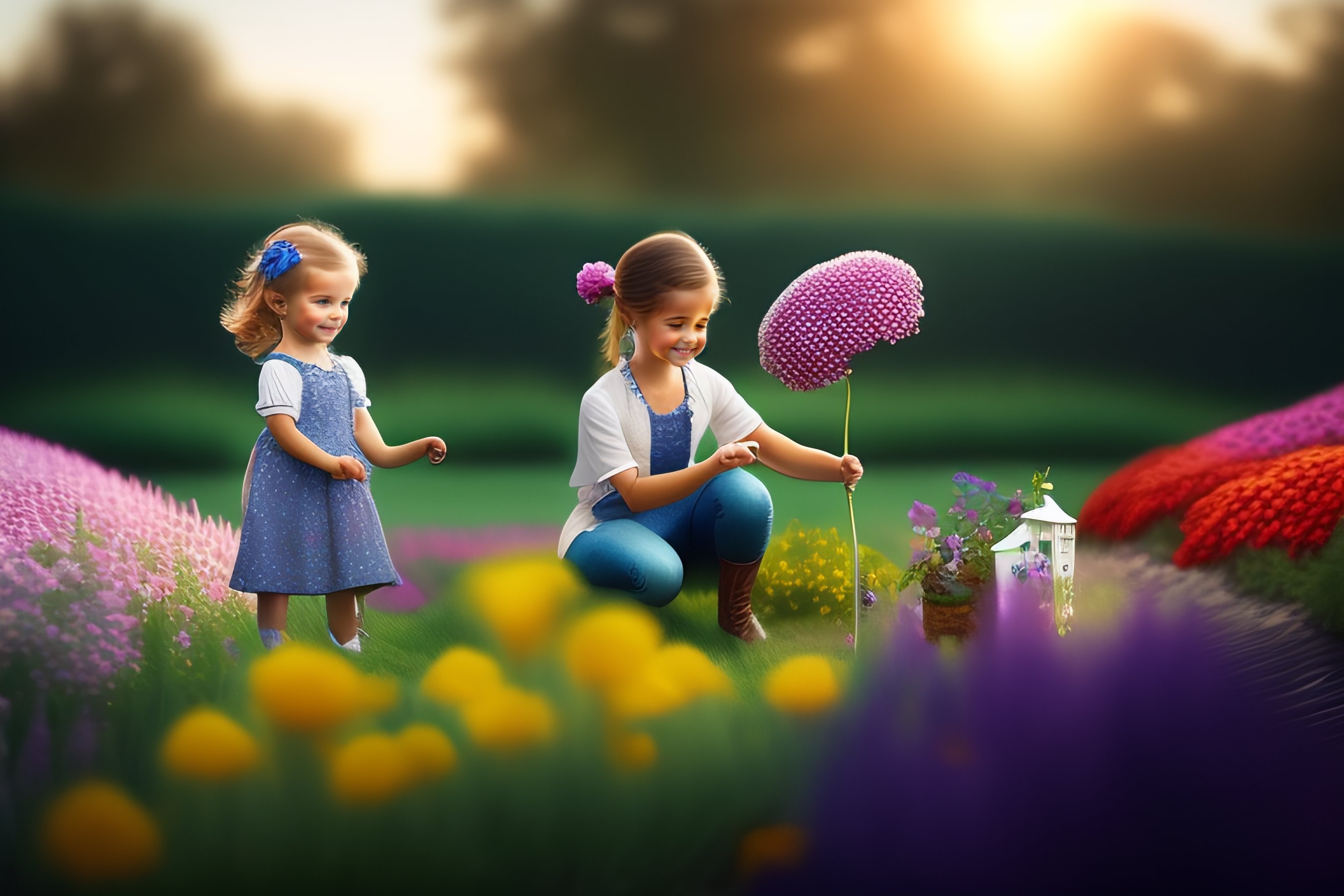 Lexica - Mom and daughter of European appearance plant beautiful ...