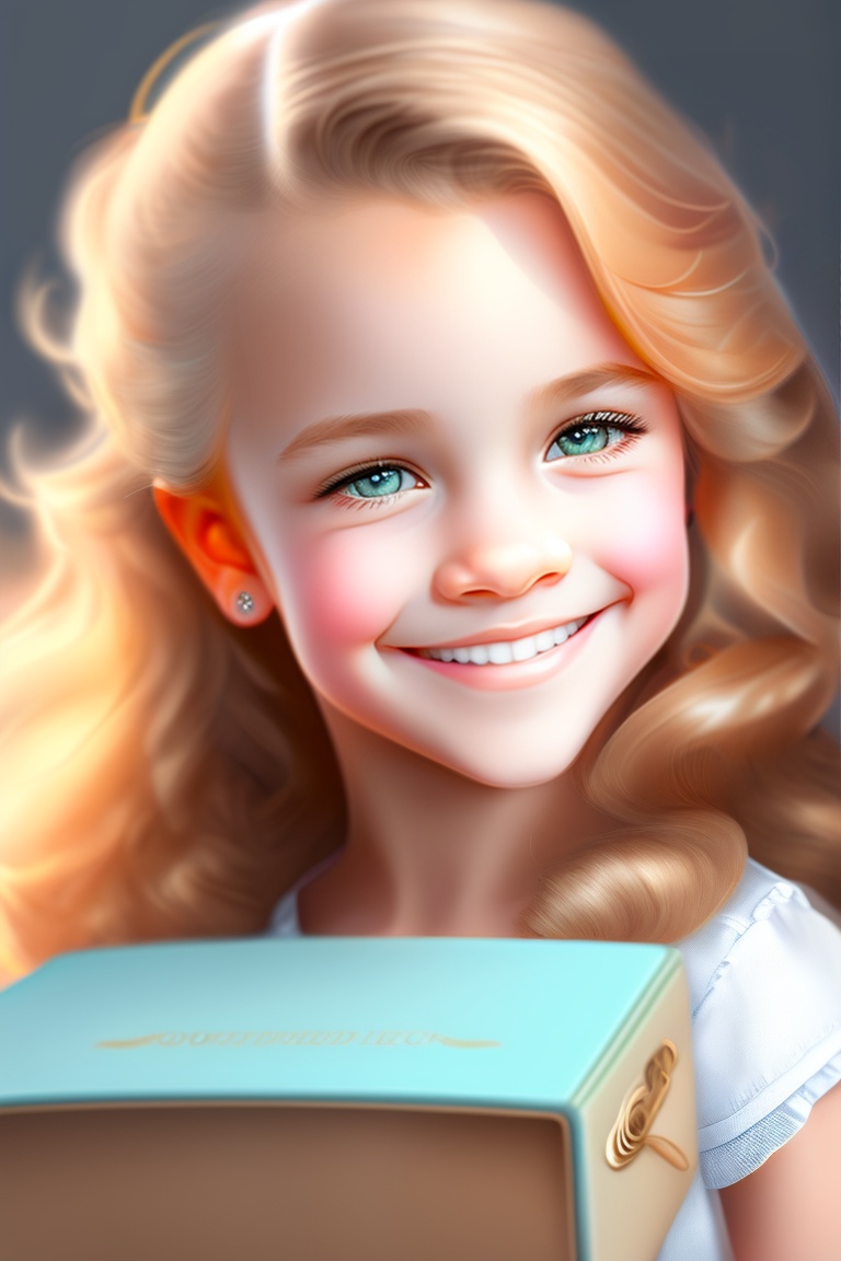 Lexica - Beautiful girl 12 years old, laughing, waist-high image, face ...