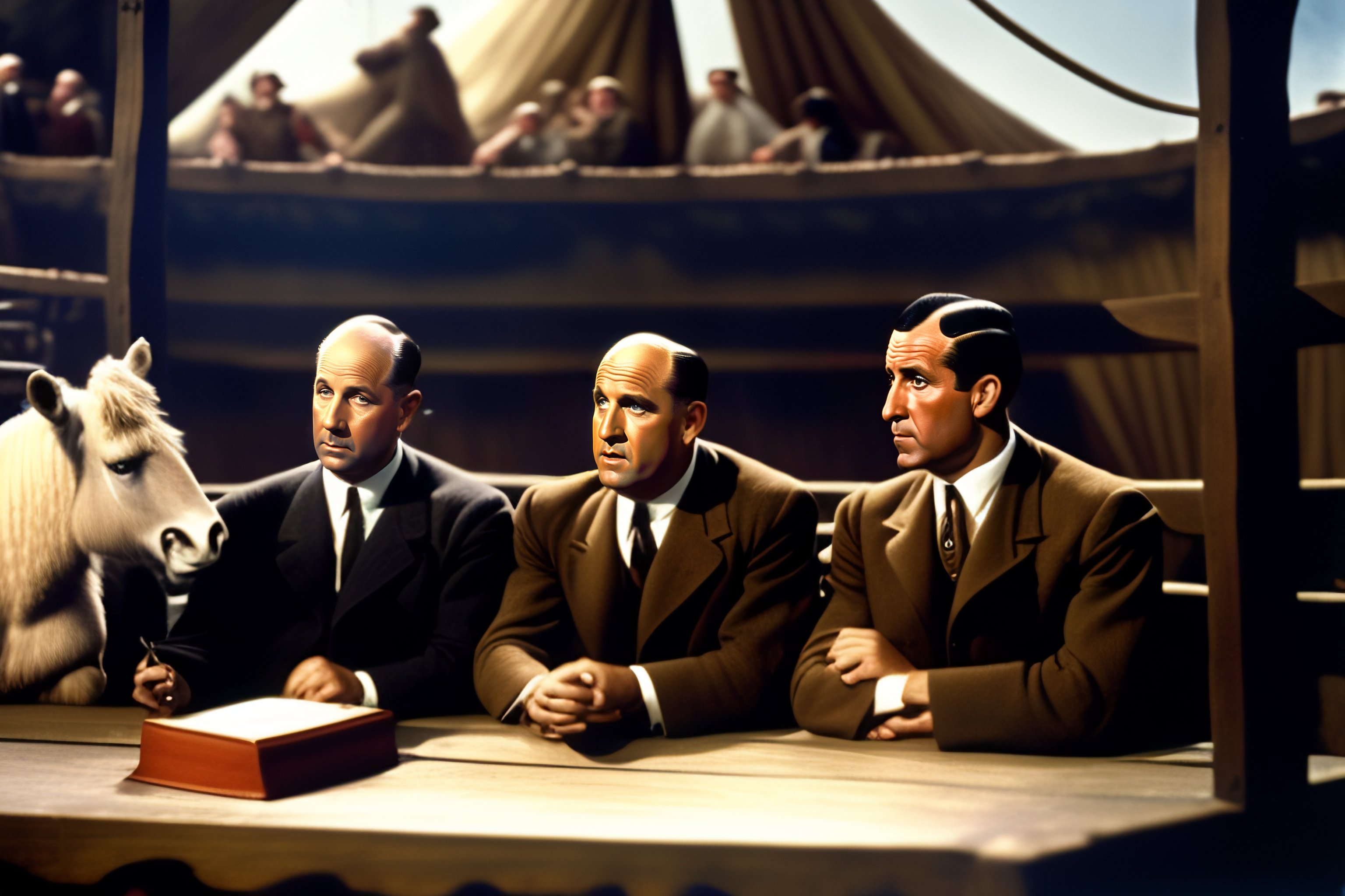 Lexica - Three stooges reading the bible on the trapeze with other ...