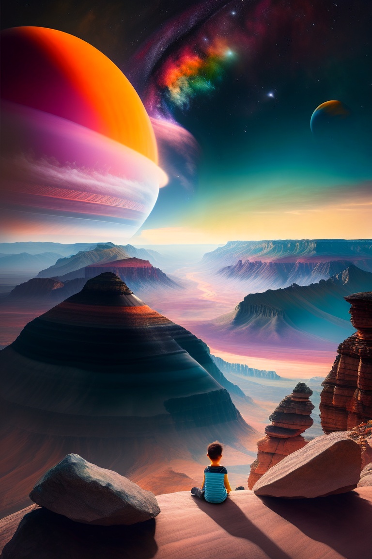 Lexica - Color photo of a colossal gas giant planet with an intricate ...