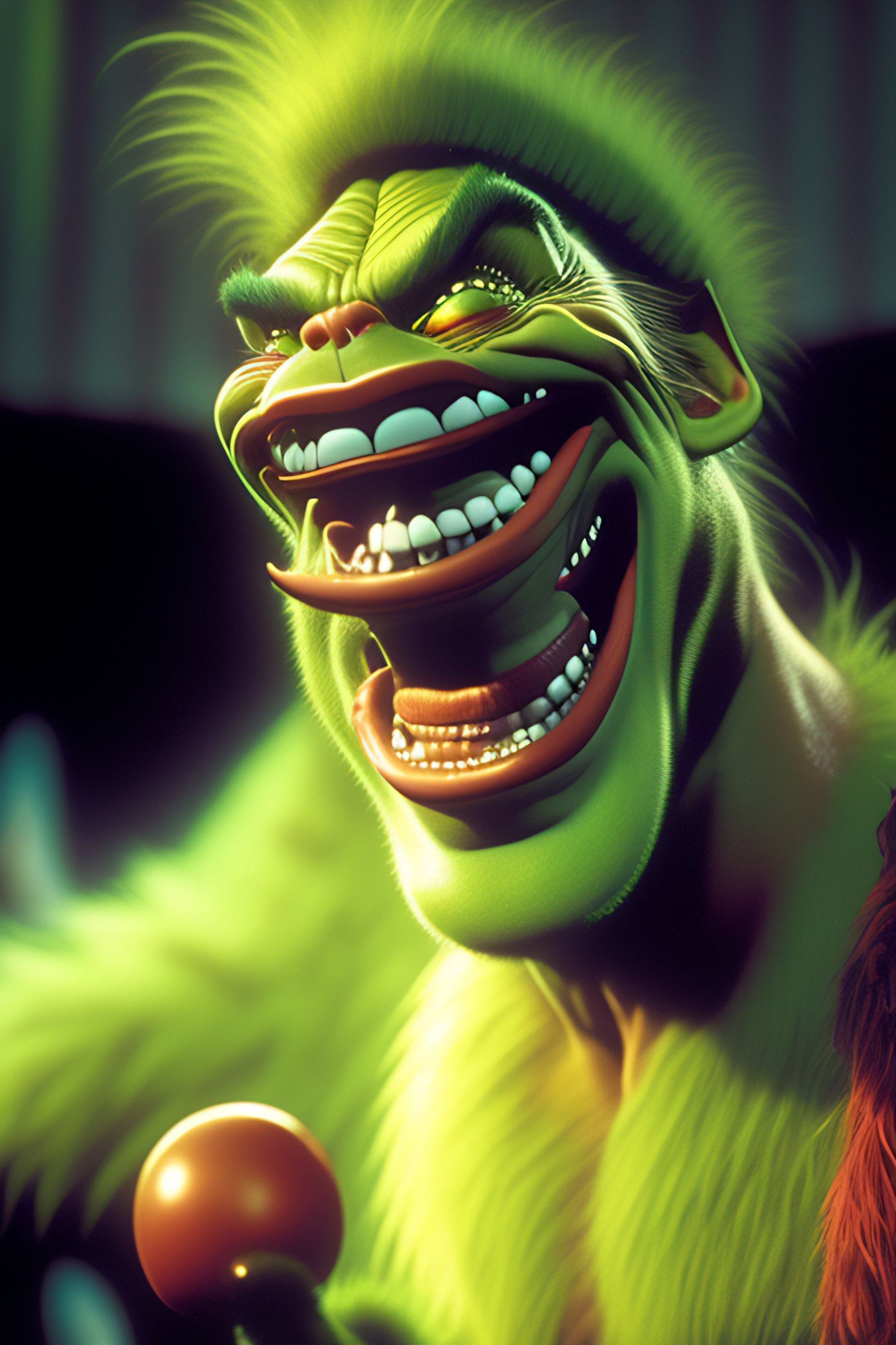 Lexica - Grinch laughing comic