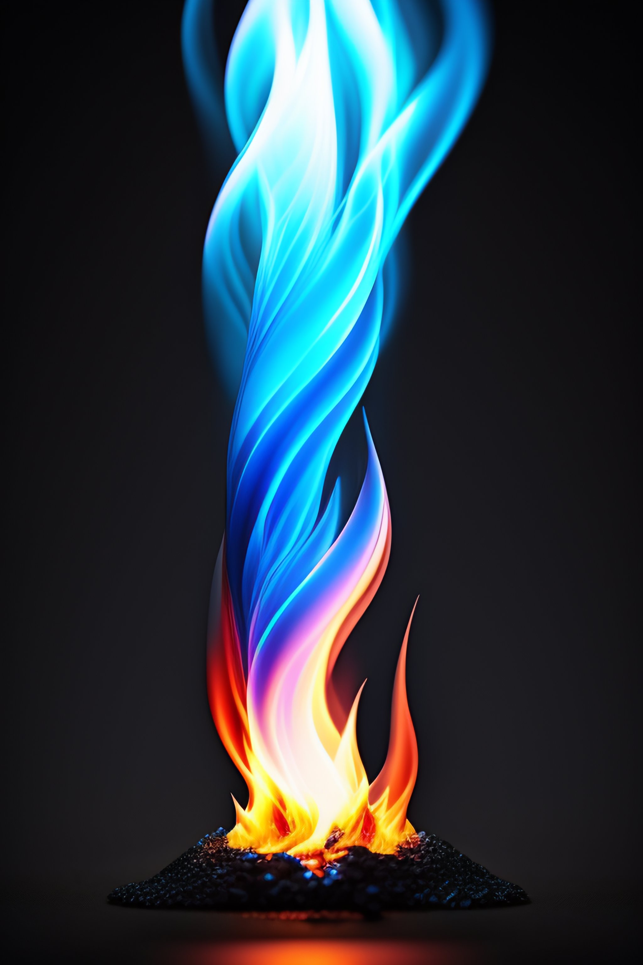 Blue And Purple Fire