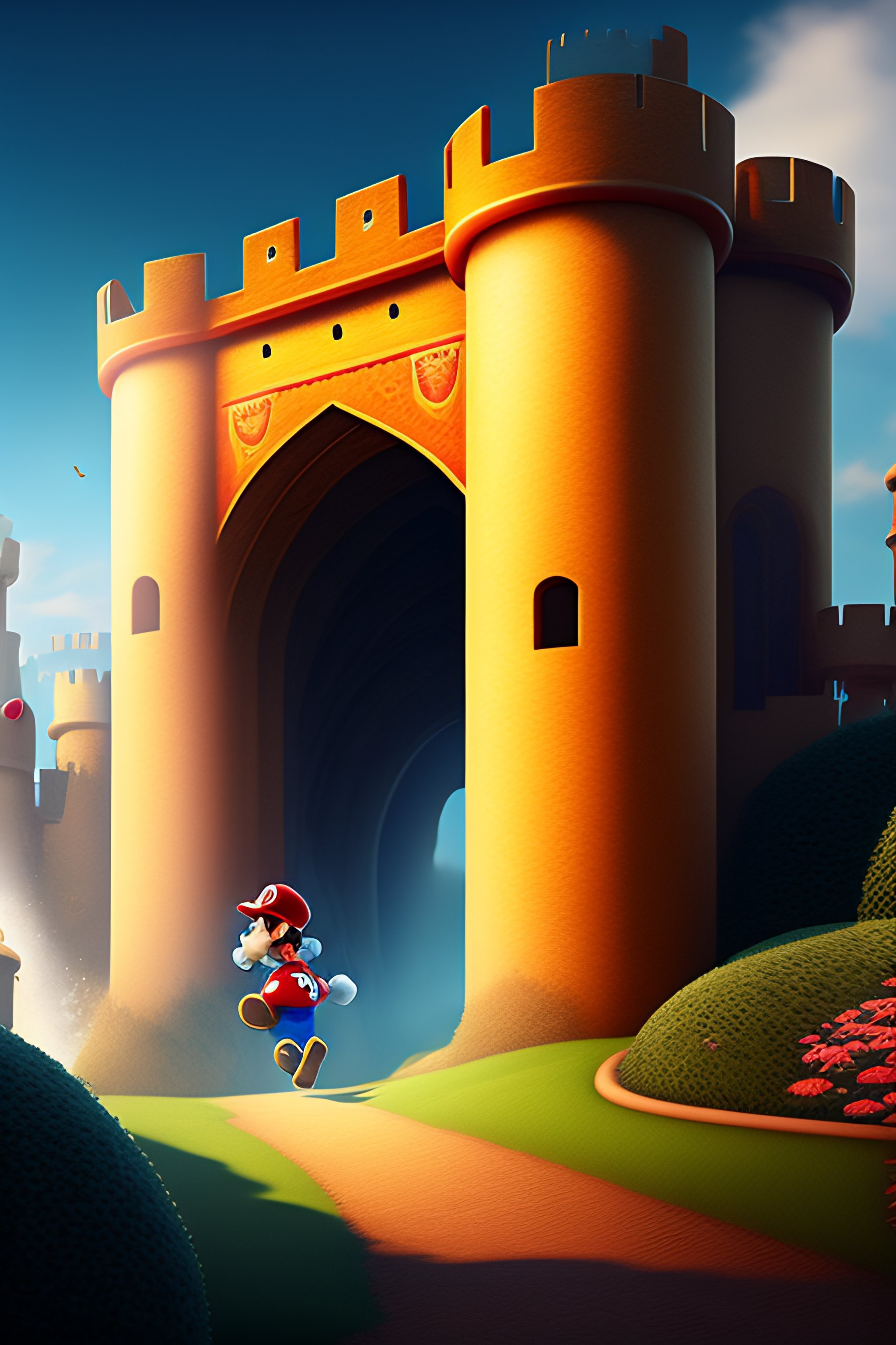 Lexica - Mario escaping from castle