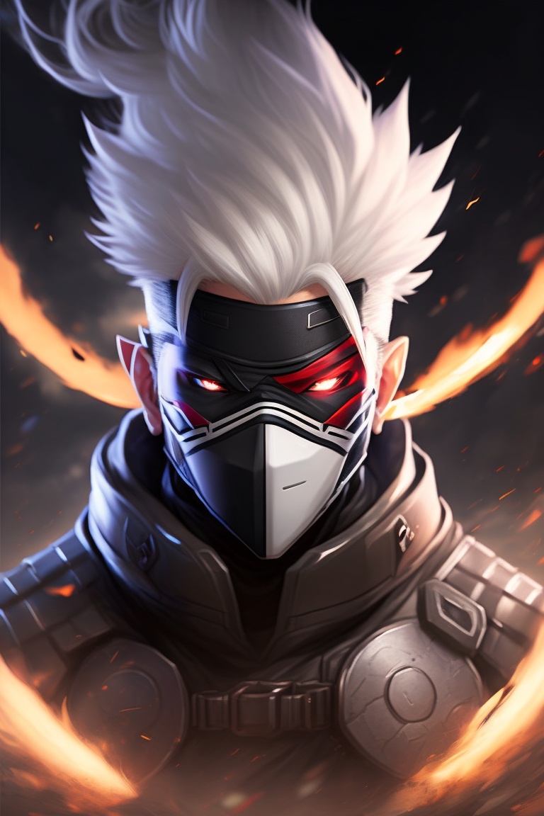Lexica - Super hero, anime, black and white, kakashi from naruto, ultra ...