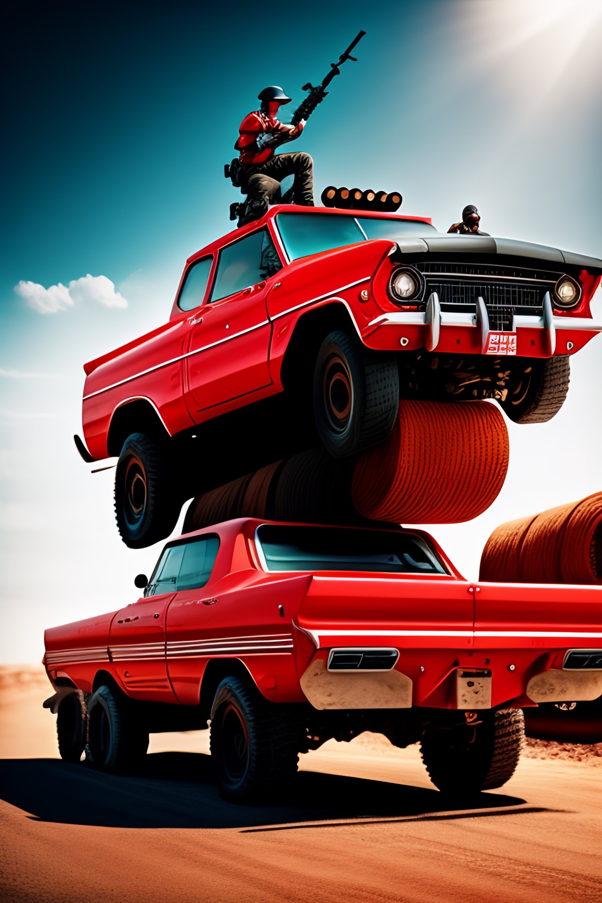 Lexica - Crossout game movie poster street photoshoot of a action scene ...