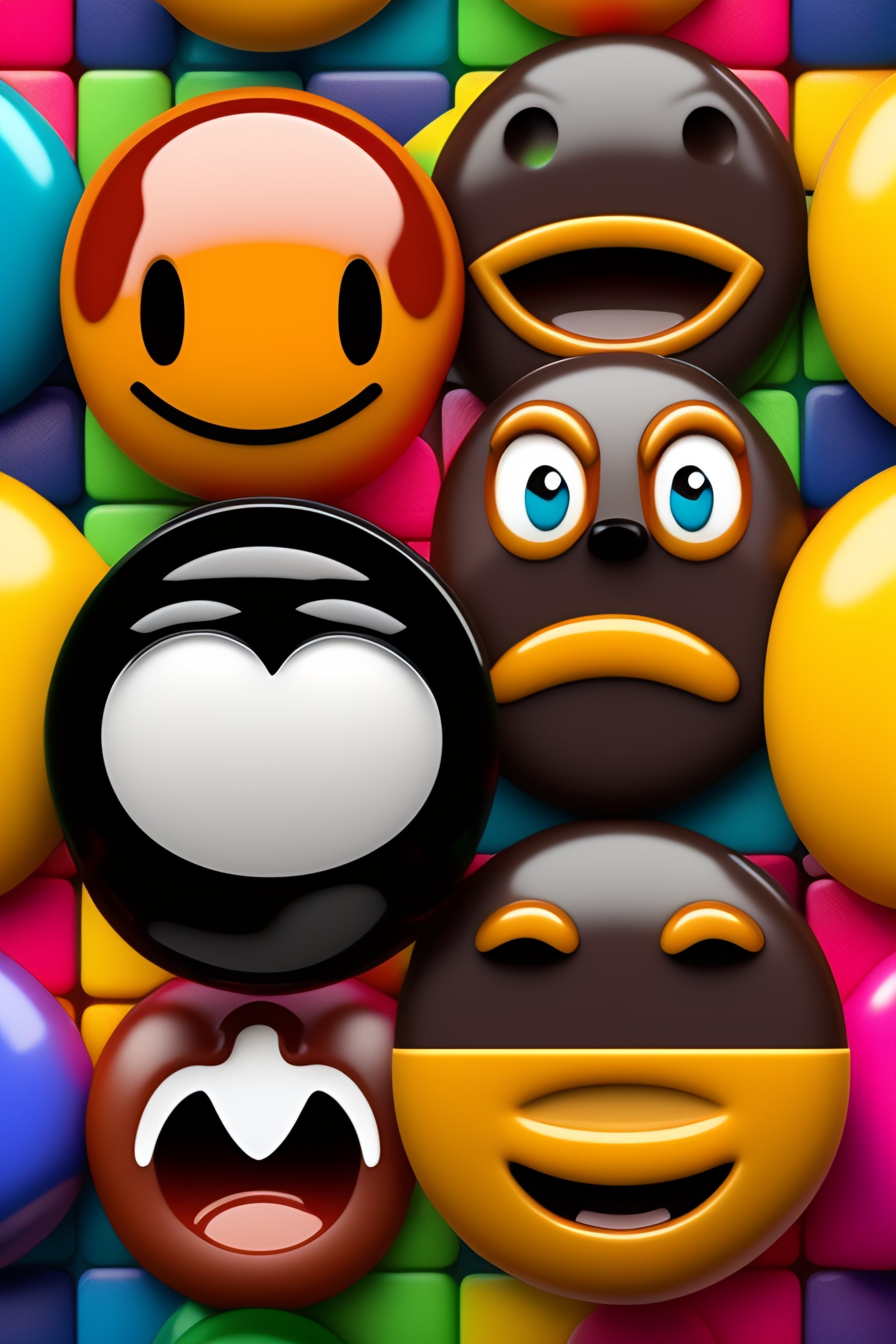 Lexica - Emoji zany face graffiti