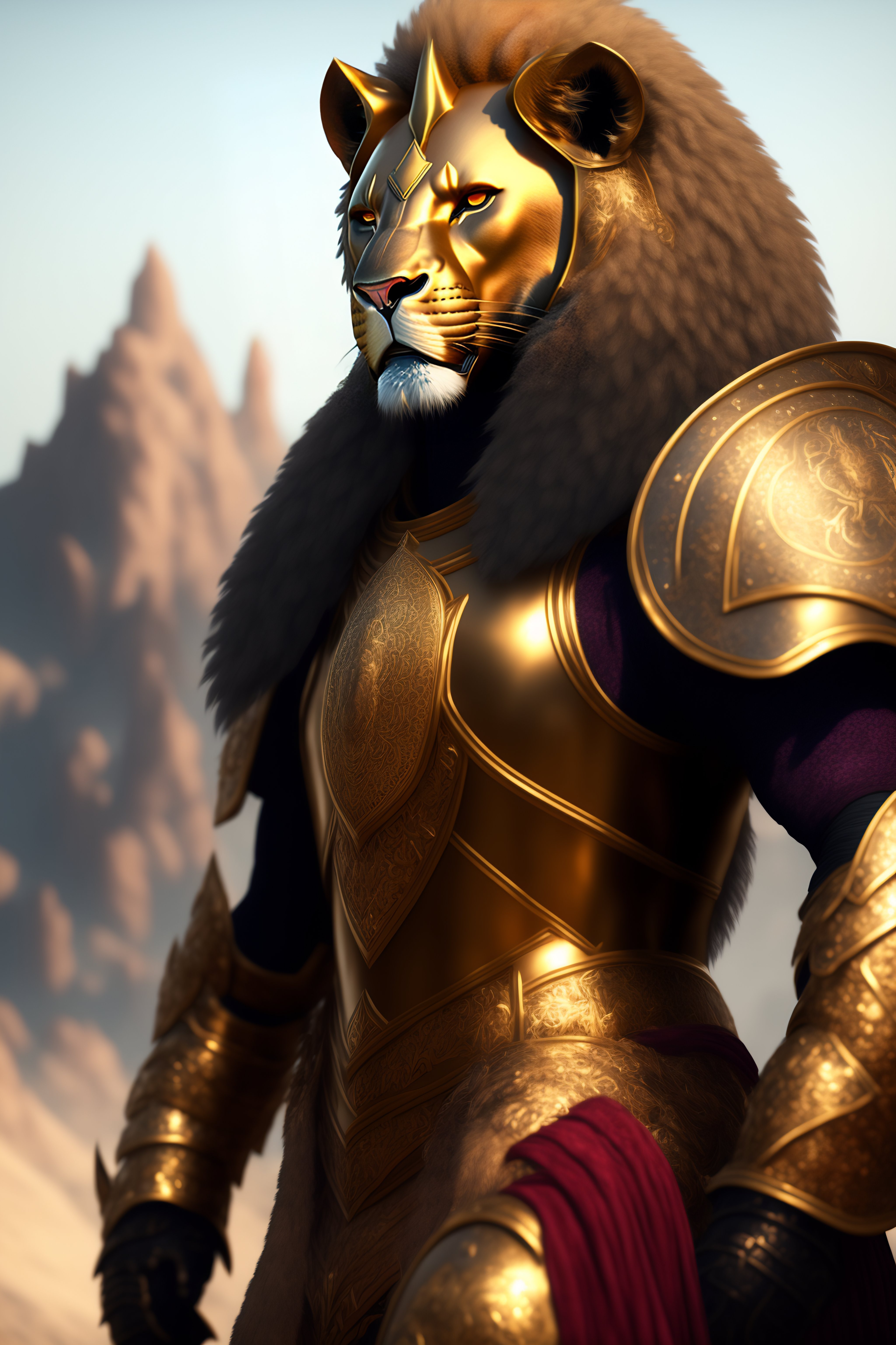 Lexica - High quality photo fullbody of a male anthro LION wearing high ...