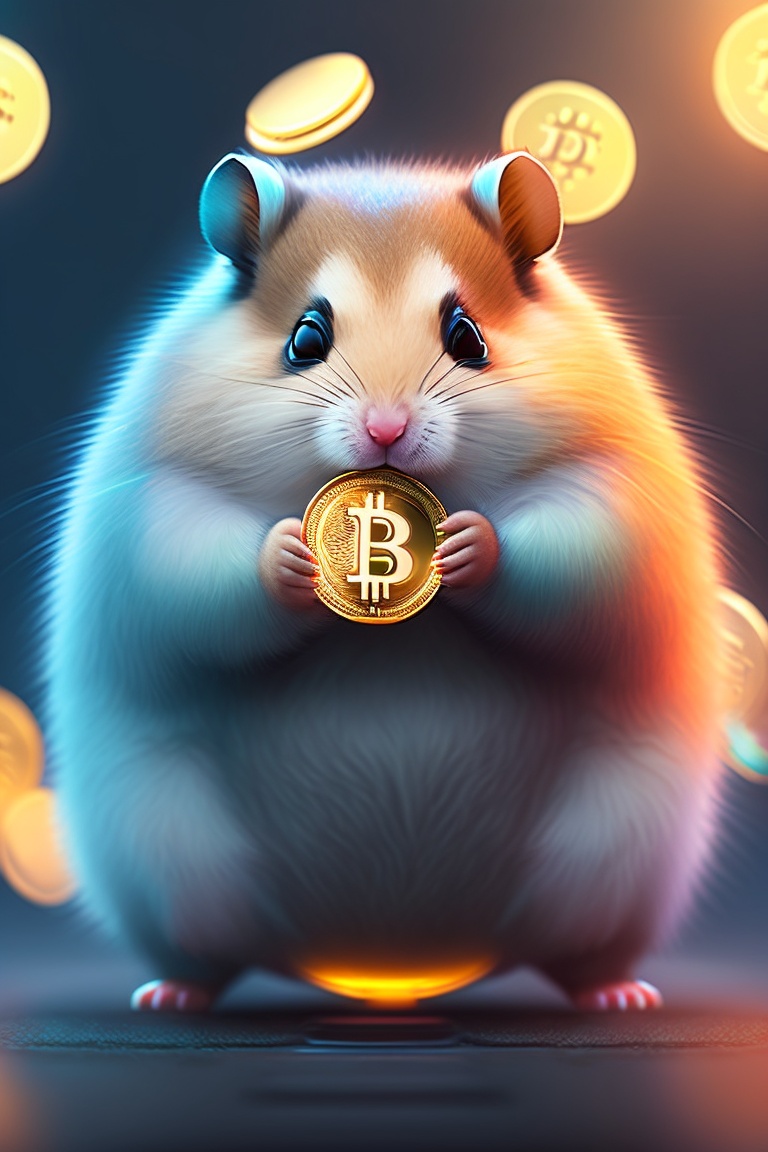 Lexica Serious Hamster Holding Bitcoin Coin In Paws 2077