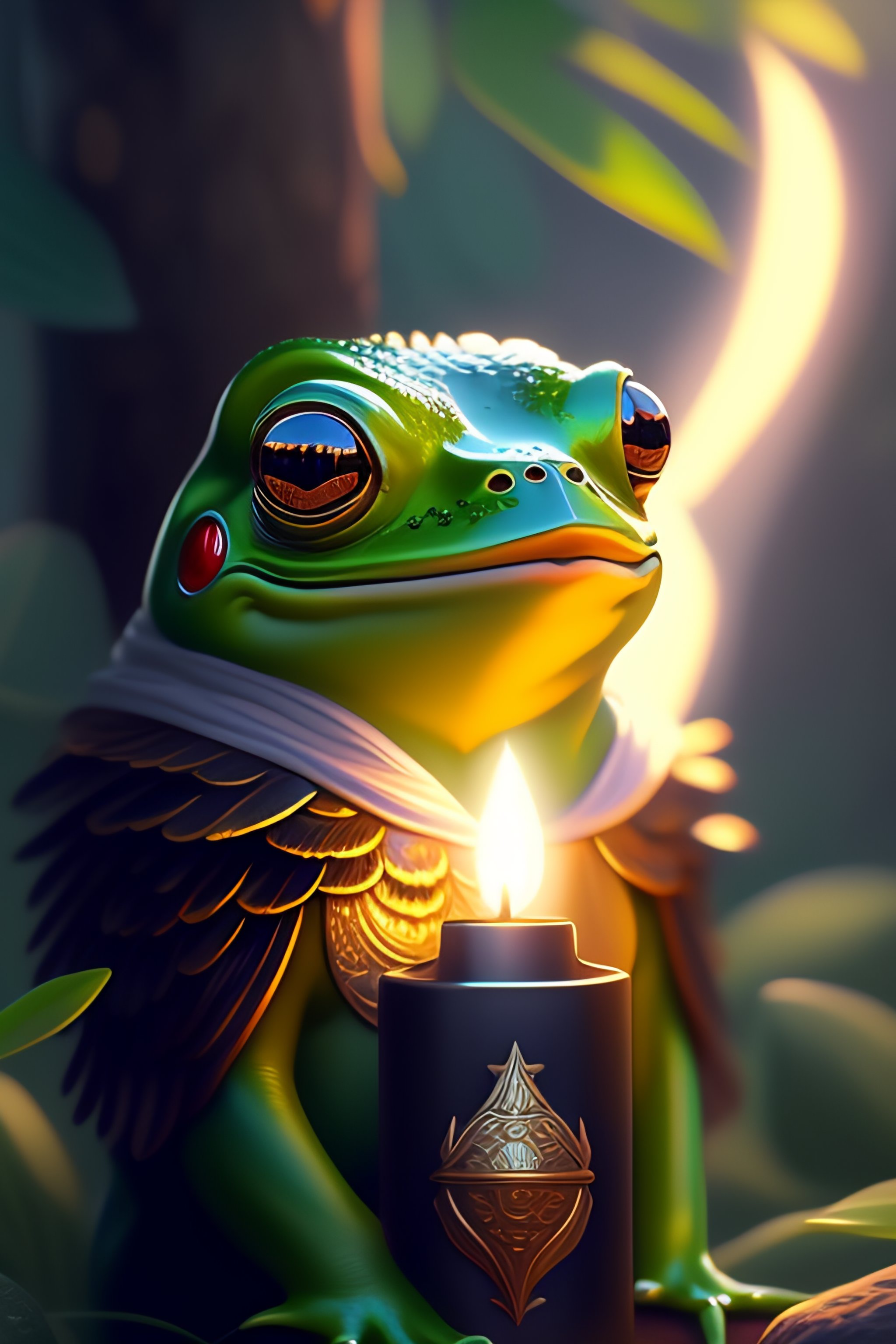 Lexica - Pepe the frog as a angel of death, anatomy, bathing in light ...