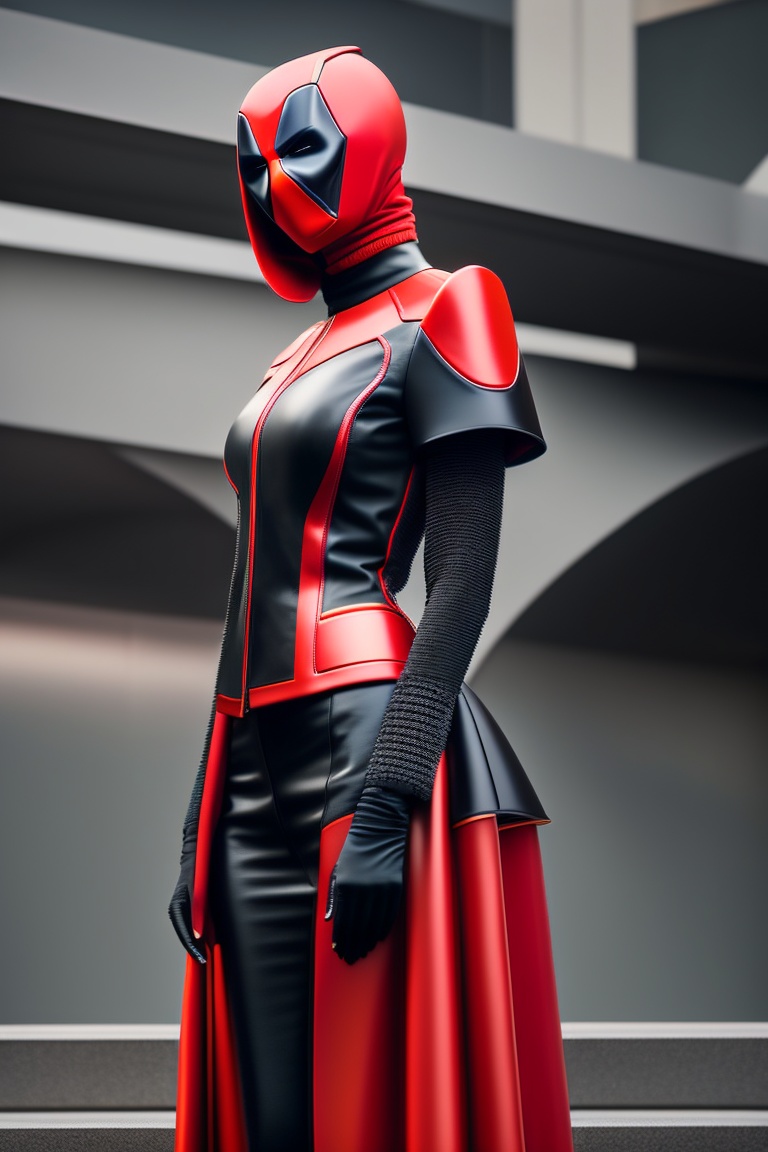 Lexica - Hyperrealistic Haute Couture Deadpool as a Fashion Model ...