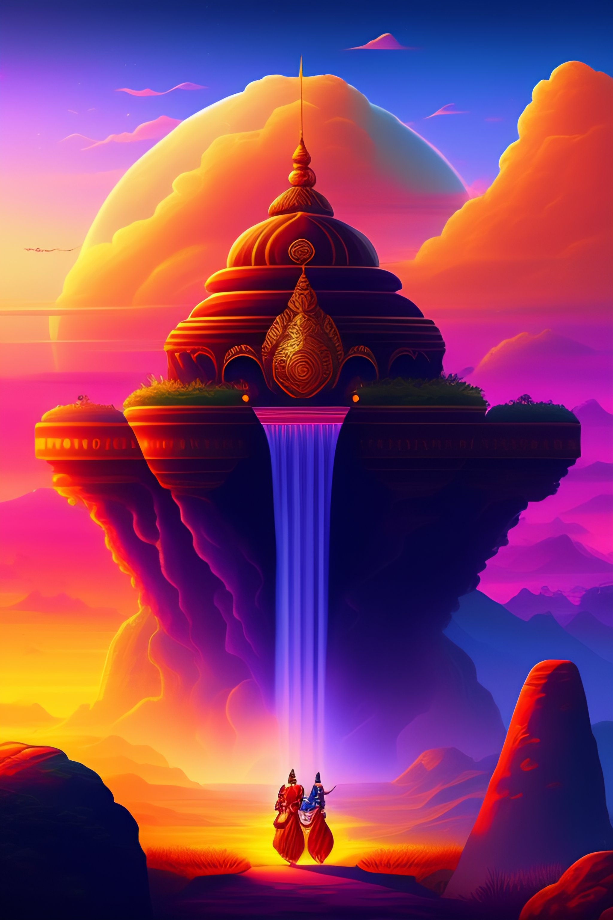 Lexica - Illustration of Ravana kidnapping Sita on pushpak viman in an ...