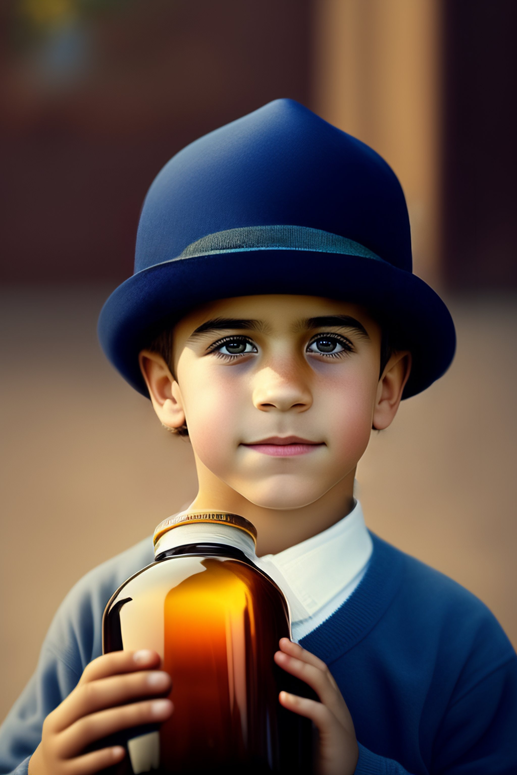 Lexica - Jew boy with bottle and yarmulka