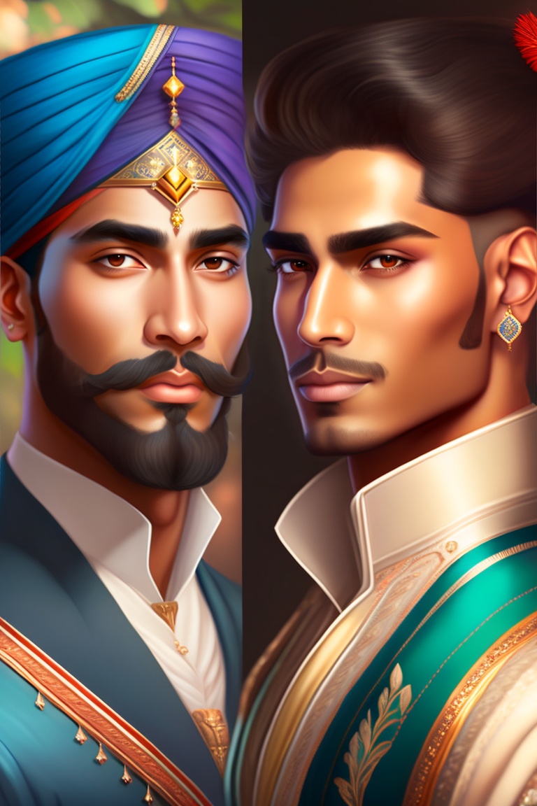Lexica - Portrait of a beautiful sikh male supermodels wearing ...