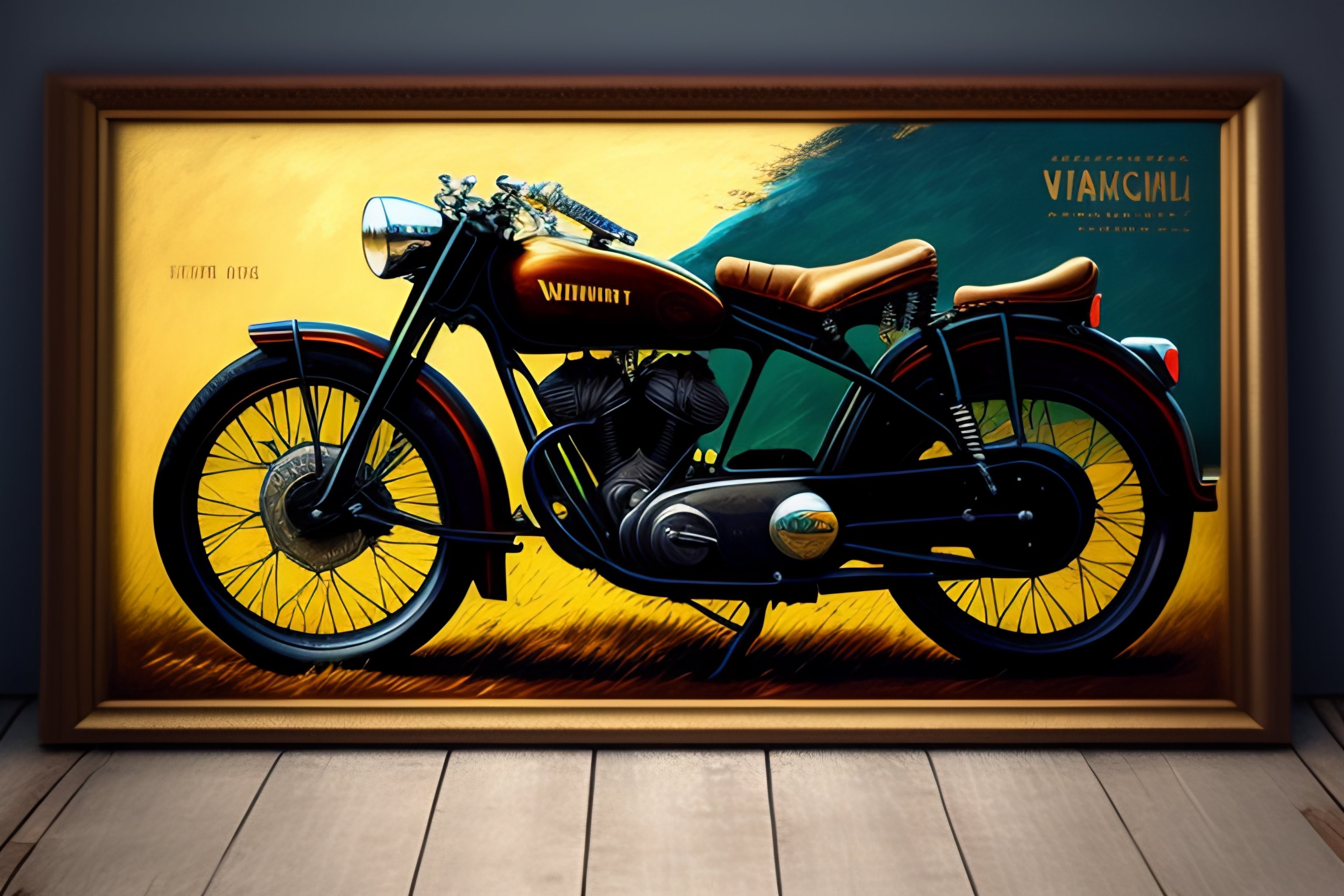 Lexica - Old painting vincent van gogh , motorcycle advanced chassis,