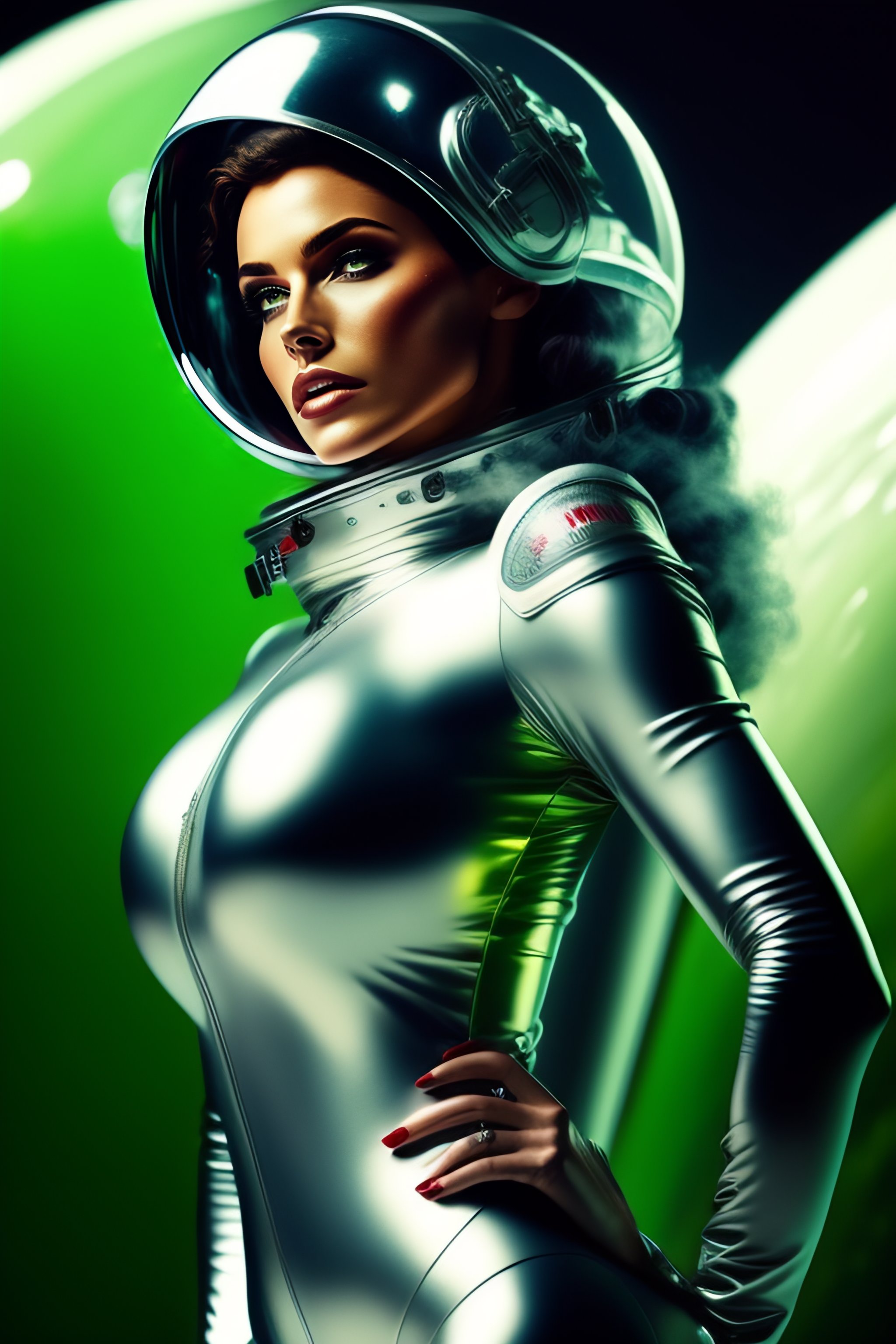 Sexy Women In Sci Fi Space Suit