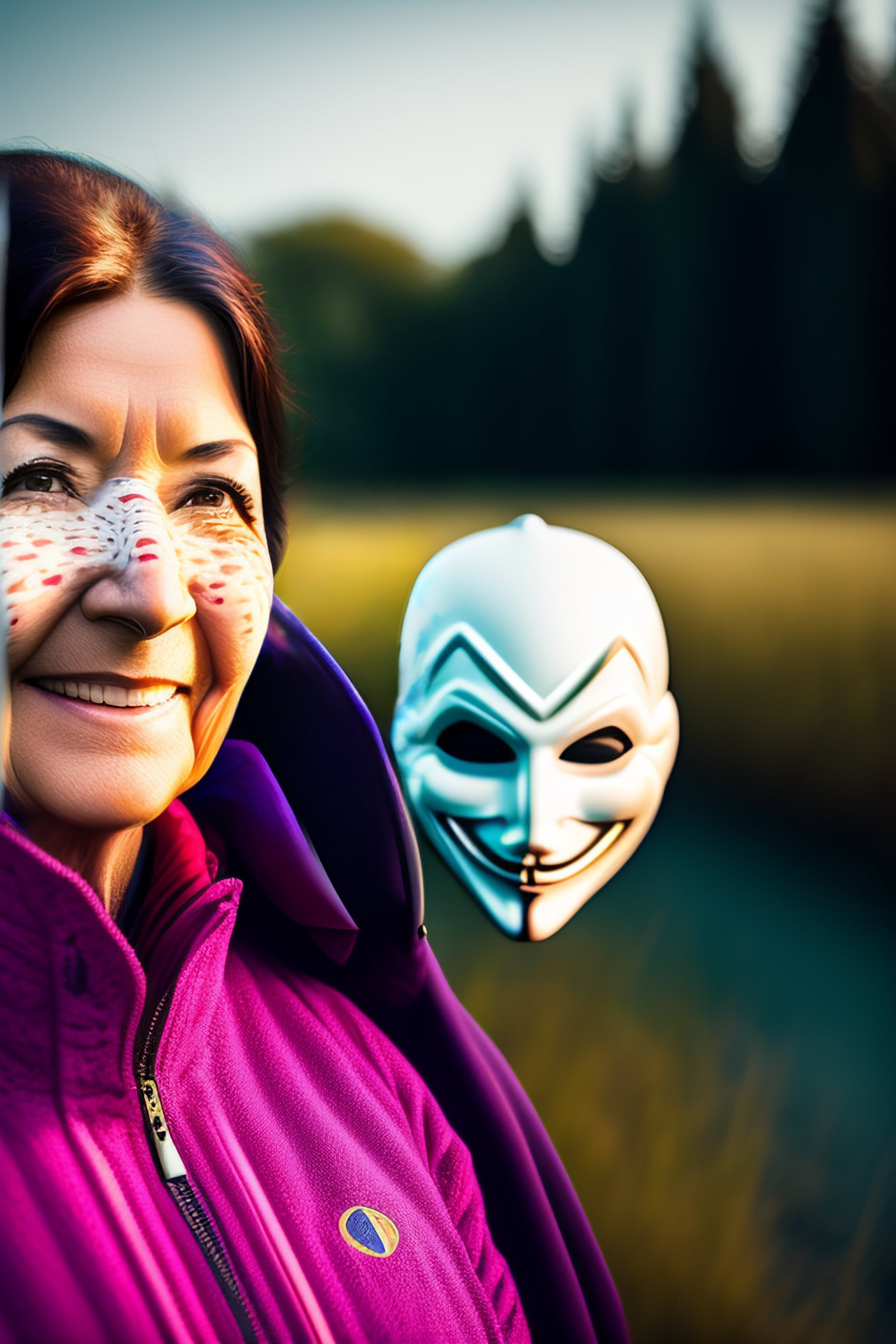 Lexica - Creepy mom with anonymous mask