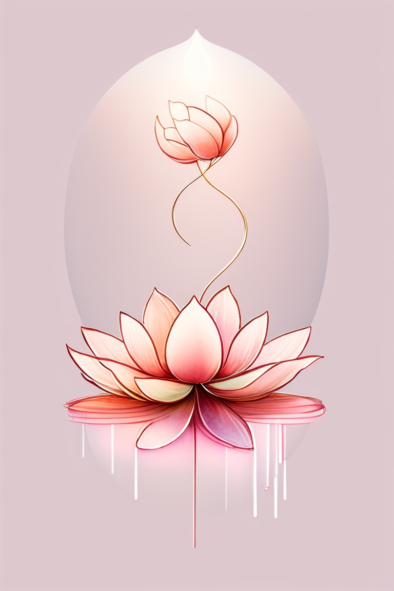 Lexica - A serene and contemplative illustration portraying a delicate ...