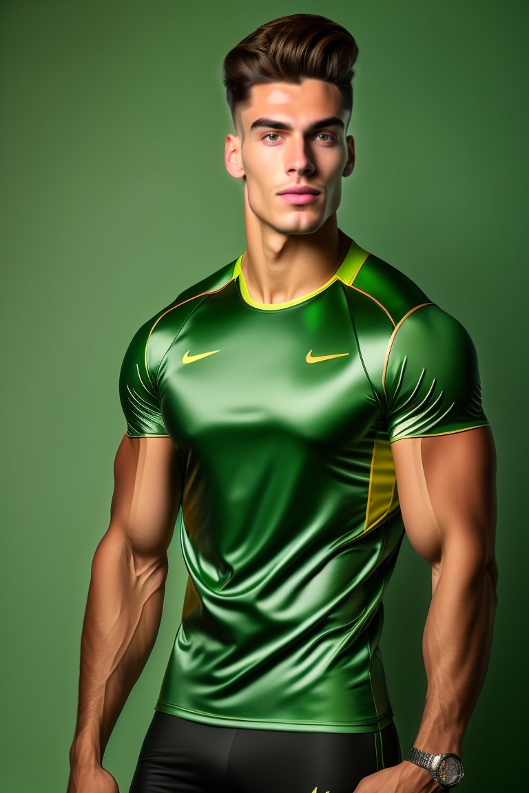 Lexica - Male model, t-shirt,8k photograph, full body, wearing Nike ...