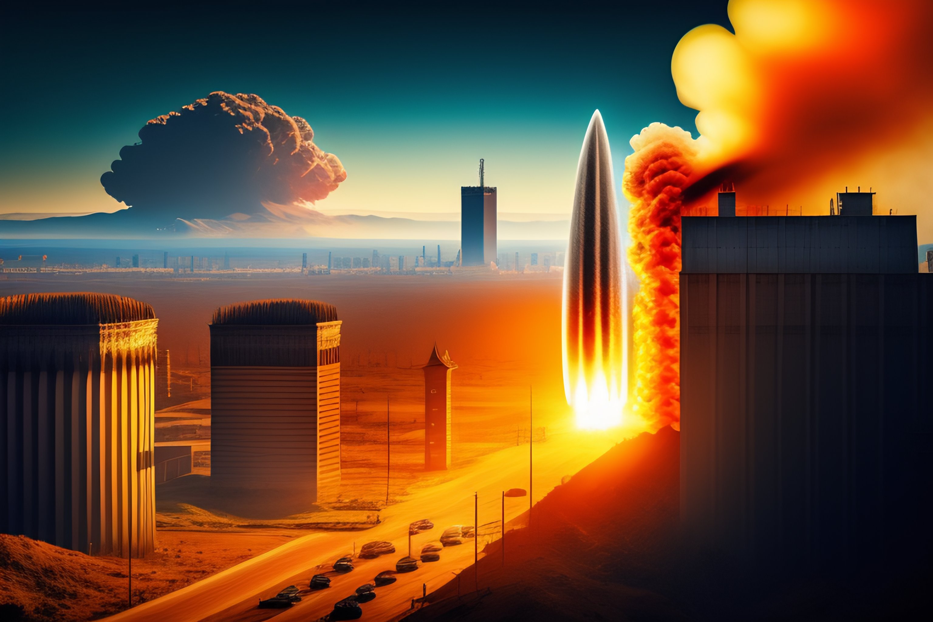Lexica - Nuclear explosion in medieval city