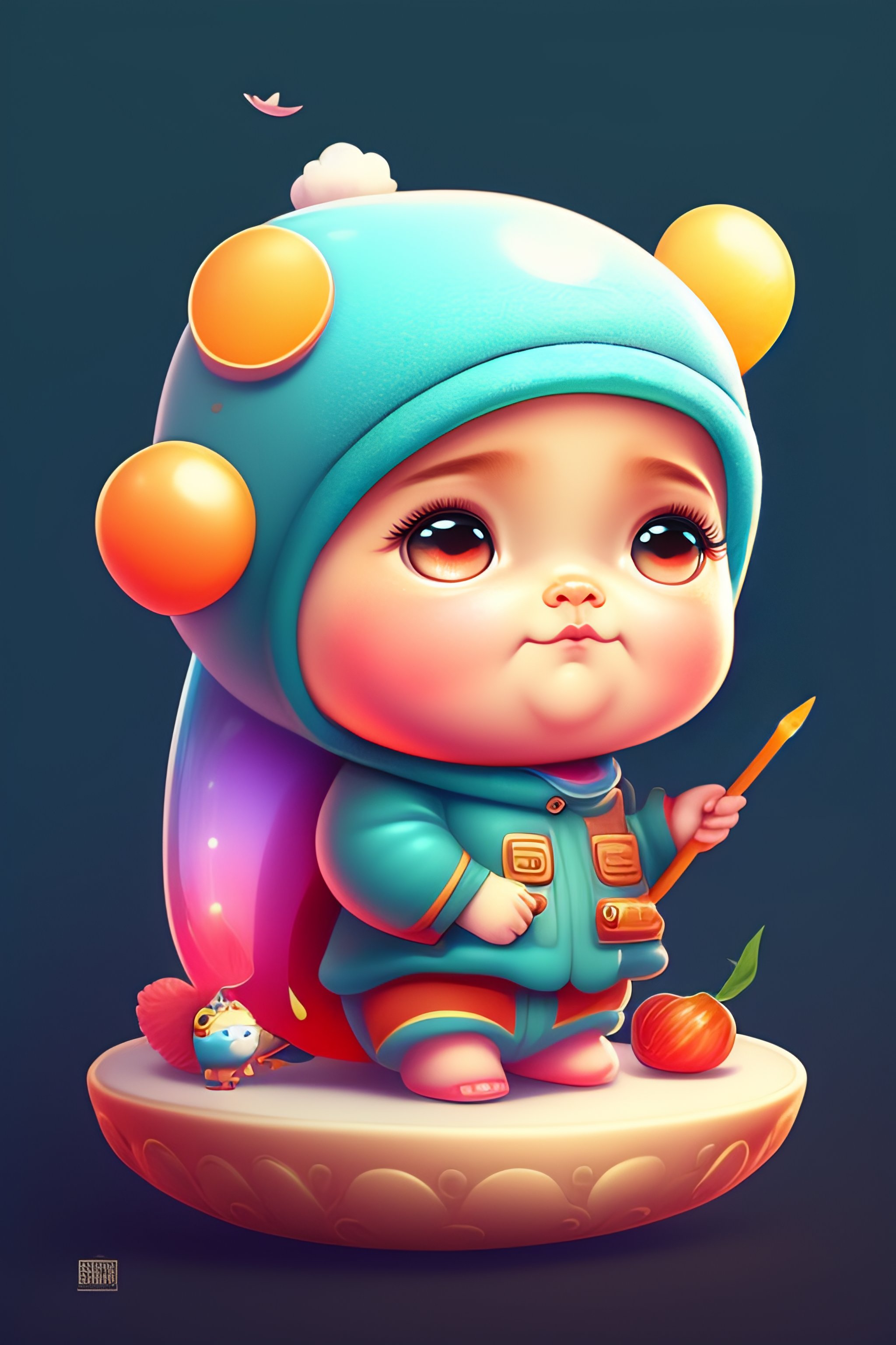 Lexica - Cute and adorable cartoon it baby, fantasy, dreamlike ...
