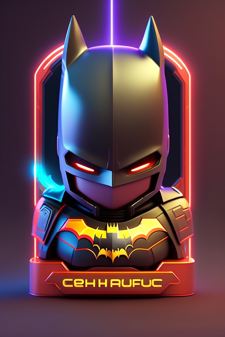 Lexica - Cyberpunk style, chibi 3d, batman, card border