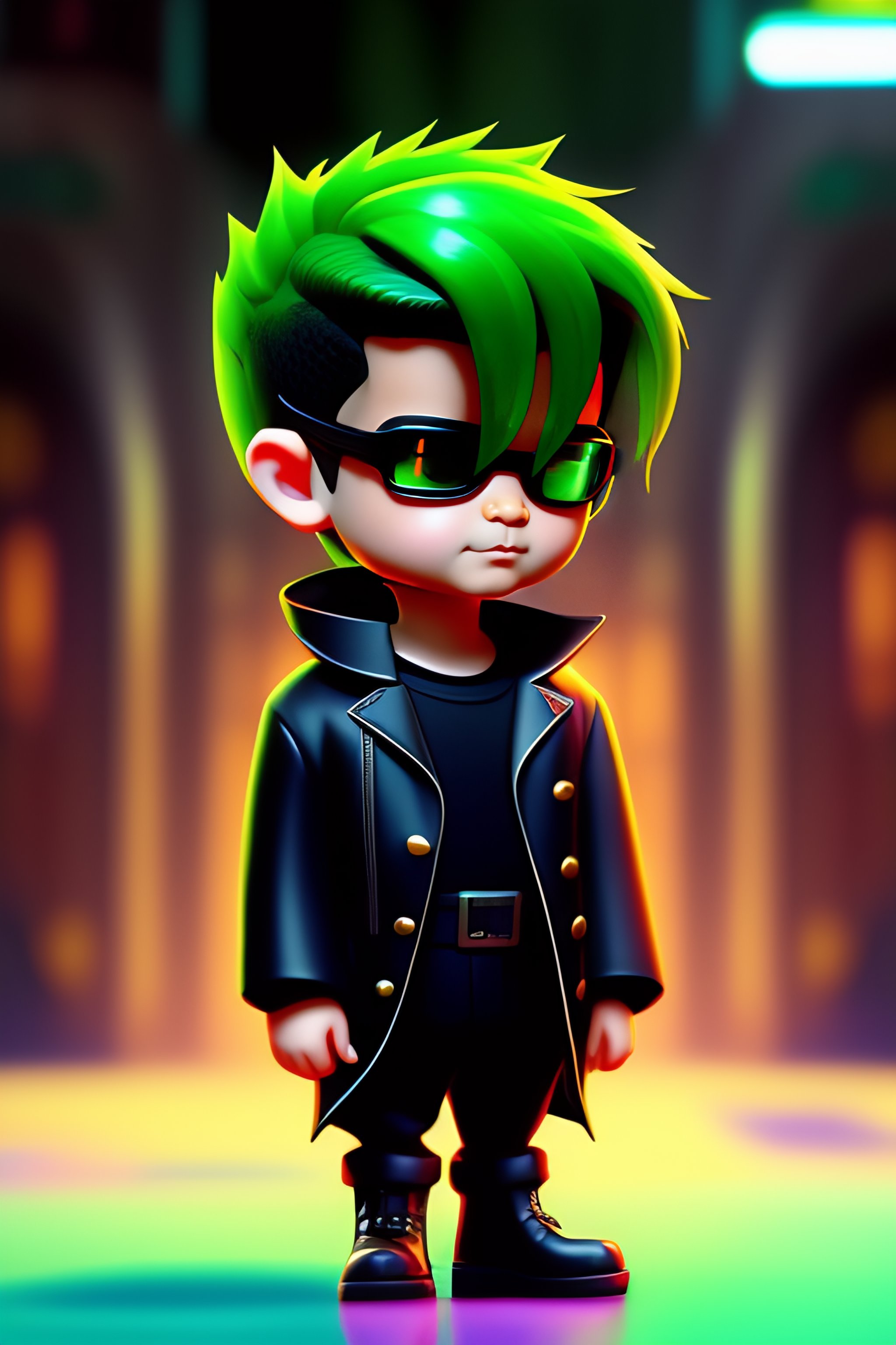 Lexica - Children's cartoon version of Neo in the Matrix