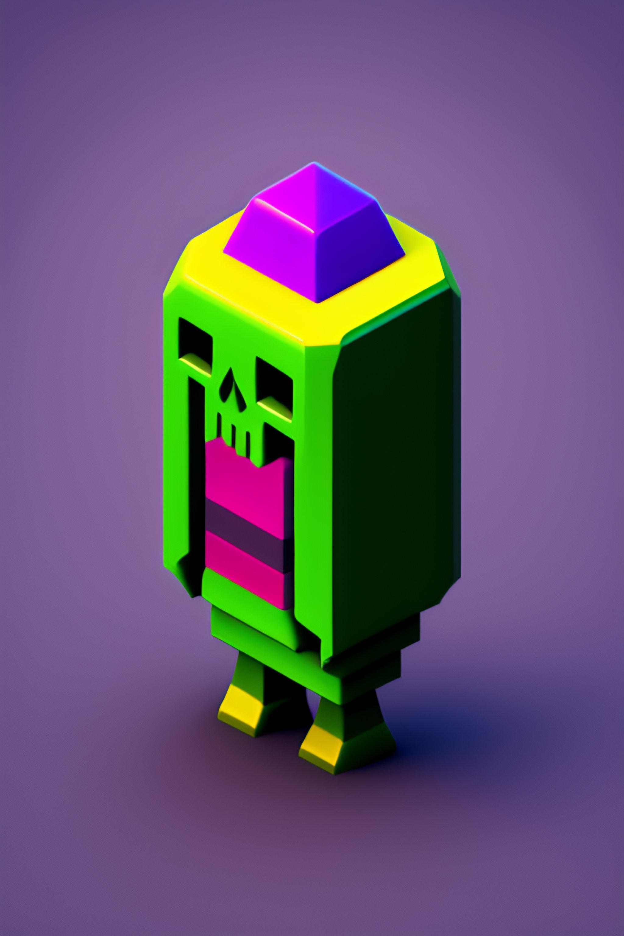 Lexica - Isometric render of a pale zombie character sprite, solid ...