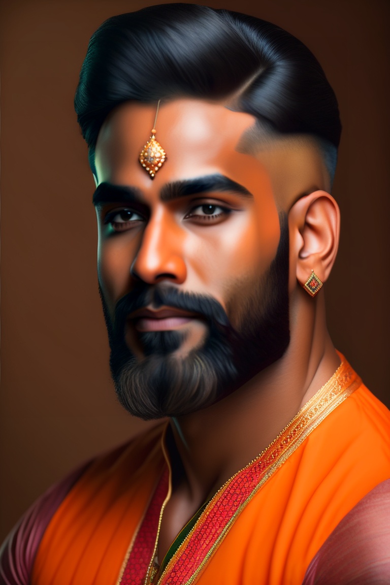 Lexica - An indian handsome mascular fair mid age man with beard ...
