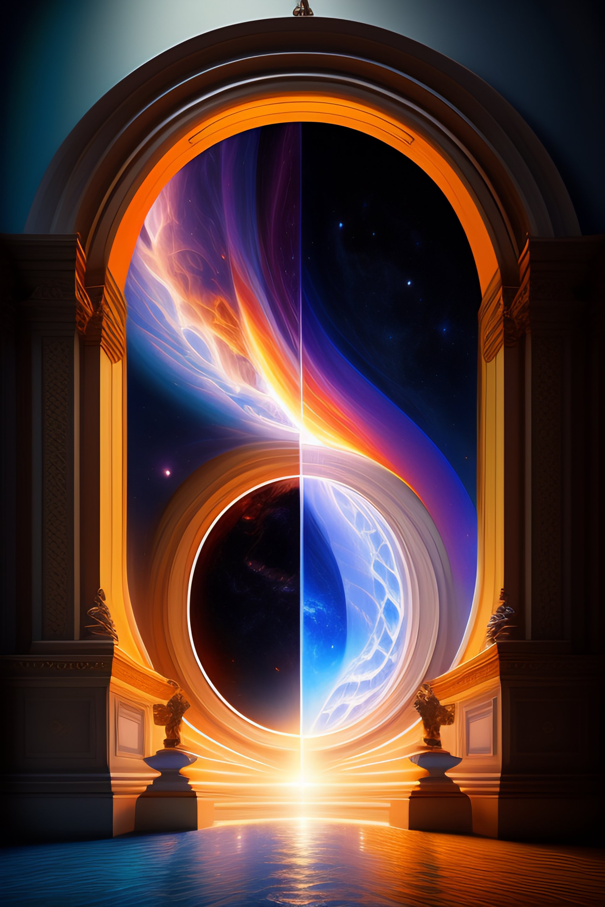 Lexica - Flashing portals from heaven, digital painting, digital ...