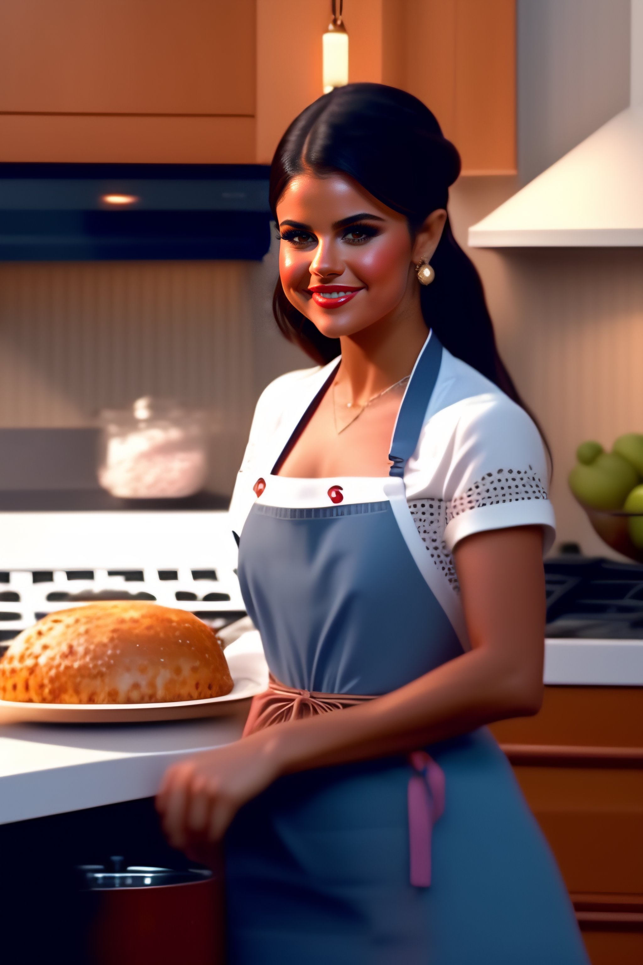 Lexica - Selena Gomez in her home kitchen, food network cooking show ...
